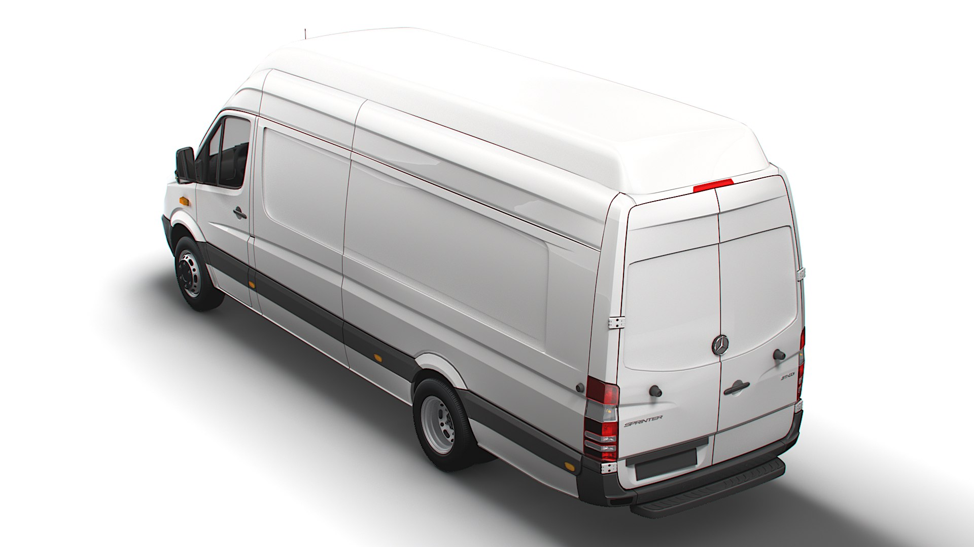 3D Mercedes Sprinter Cargo Van L4H3 2008 Model - TurboSquid 1980100