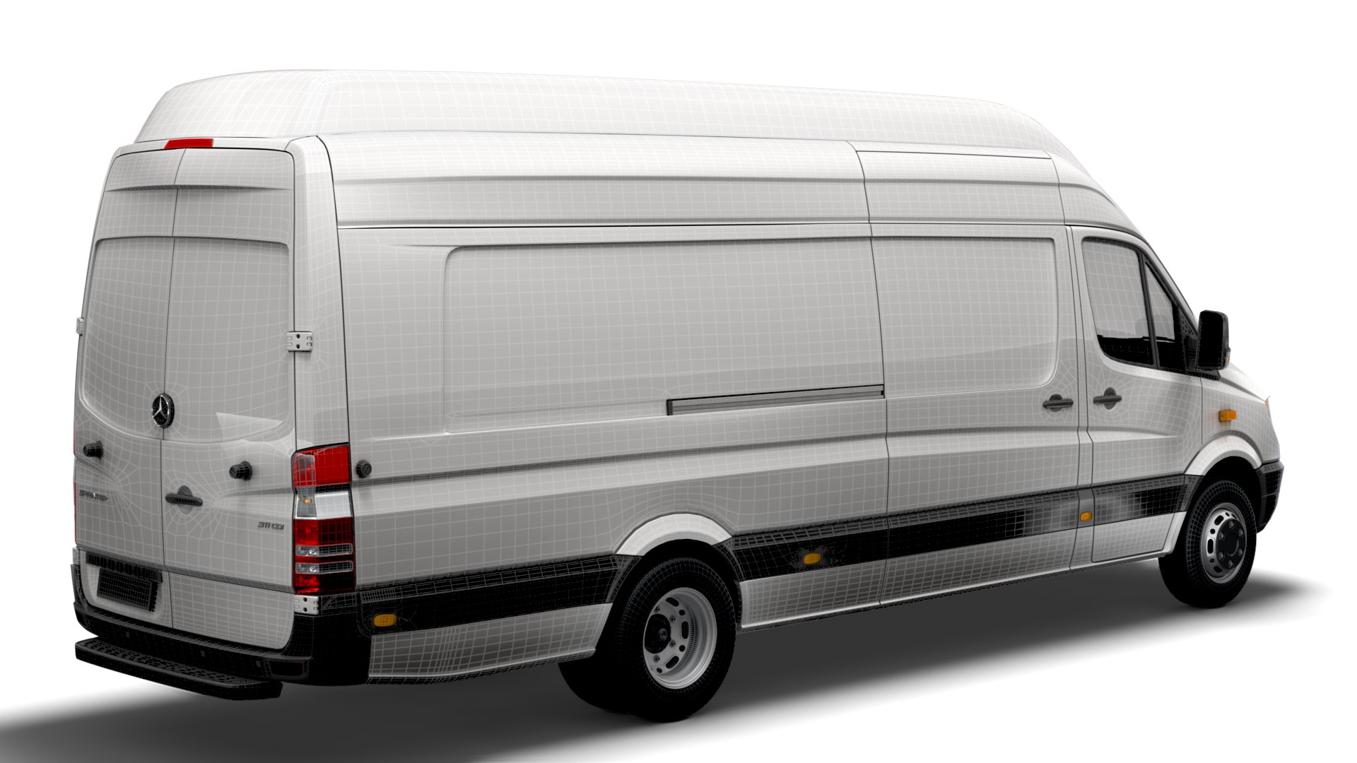 3D Mercedes Sprinter Cargo Van L4H3 2008 Model - TurboSquid 1980100
