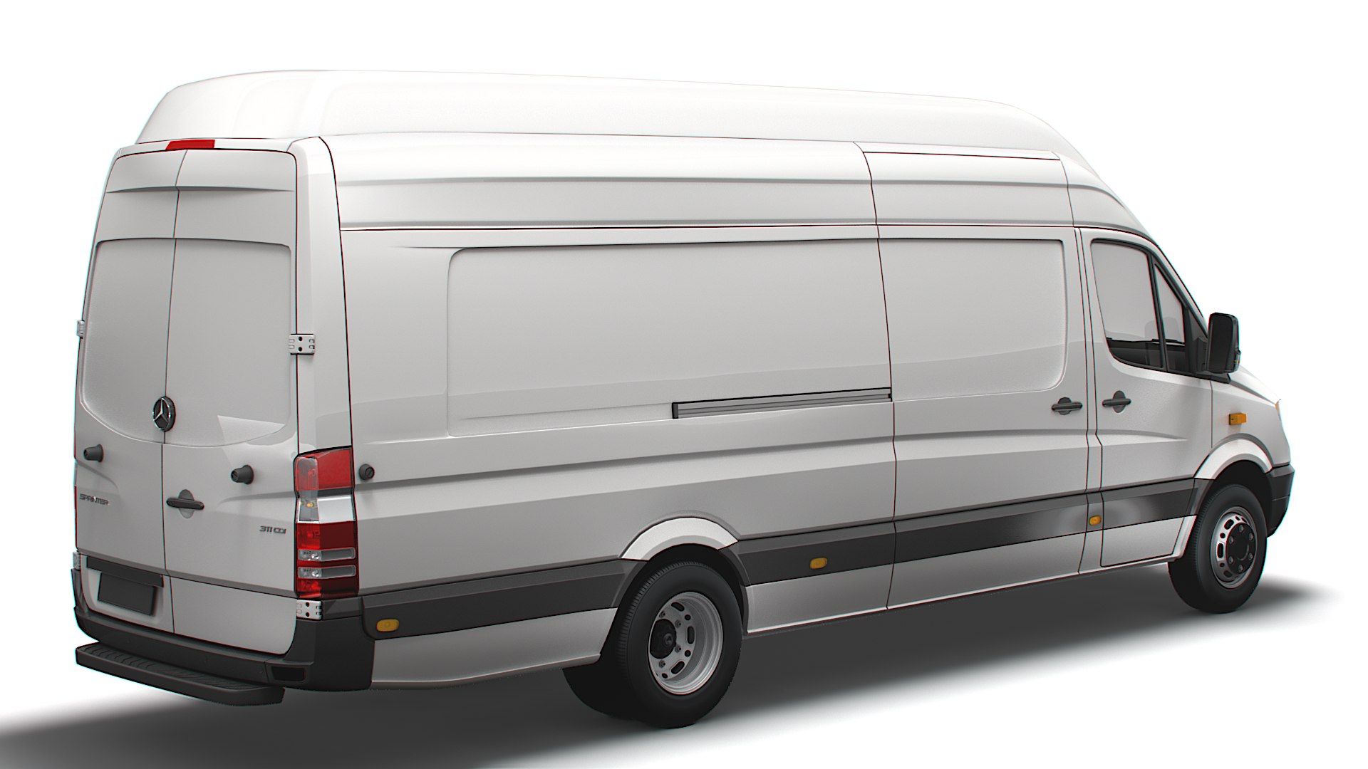 3D Mercedes Sprinter Cargo Van L4H3 2008 Model - TurboSquid 1980100