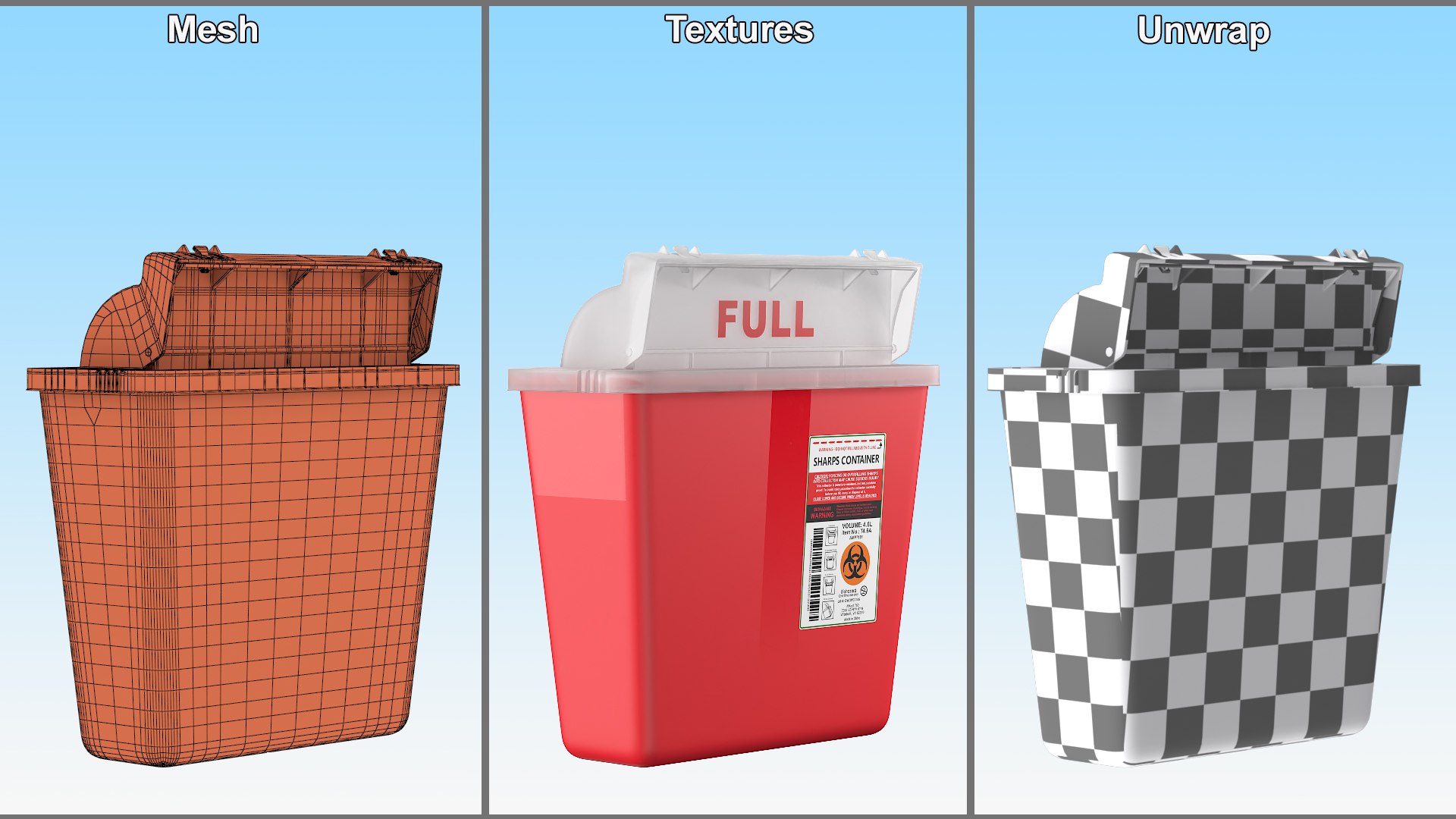 Biohazard Medical Sharps Container Model - TurboSquid 2320984