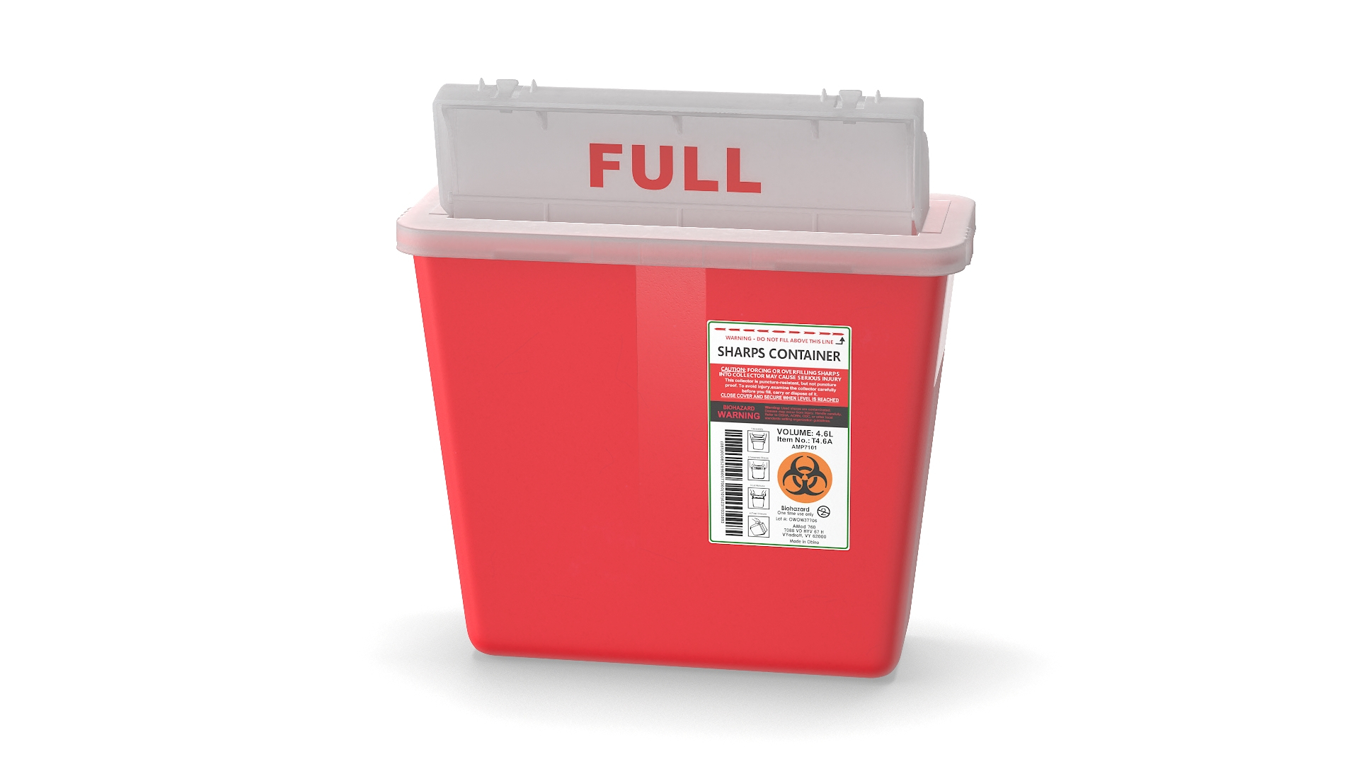 Biohazard Medical Sharps Container Model - TurboSquid 2320984