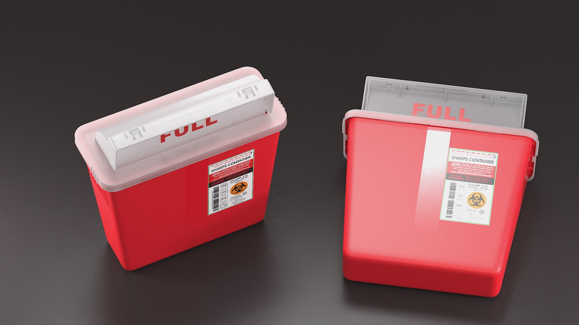 Biohazard Medical Sharps Container Model - TurboSquid 2320984