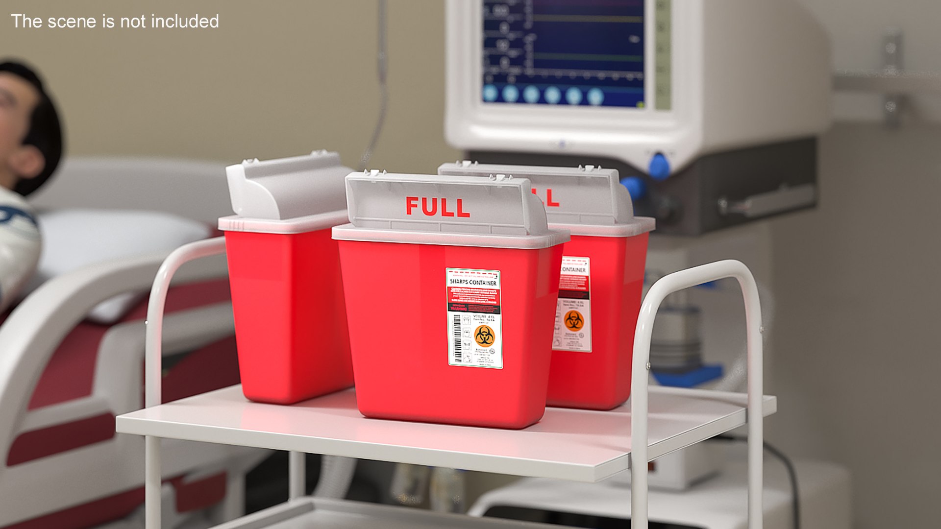 Biohazard Medical Sharps Container Model - TurboSquid 2320984