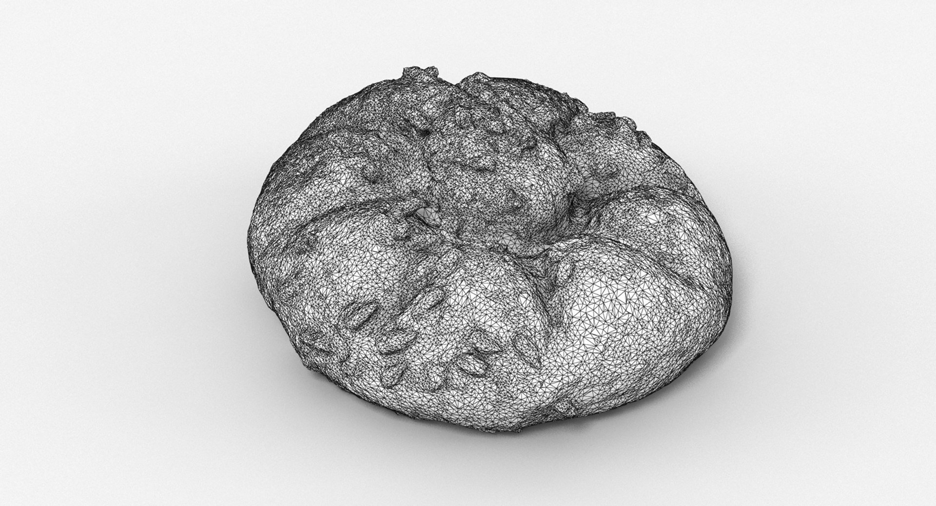 3d bun scan realistic model