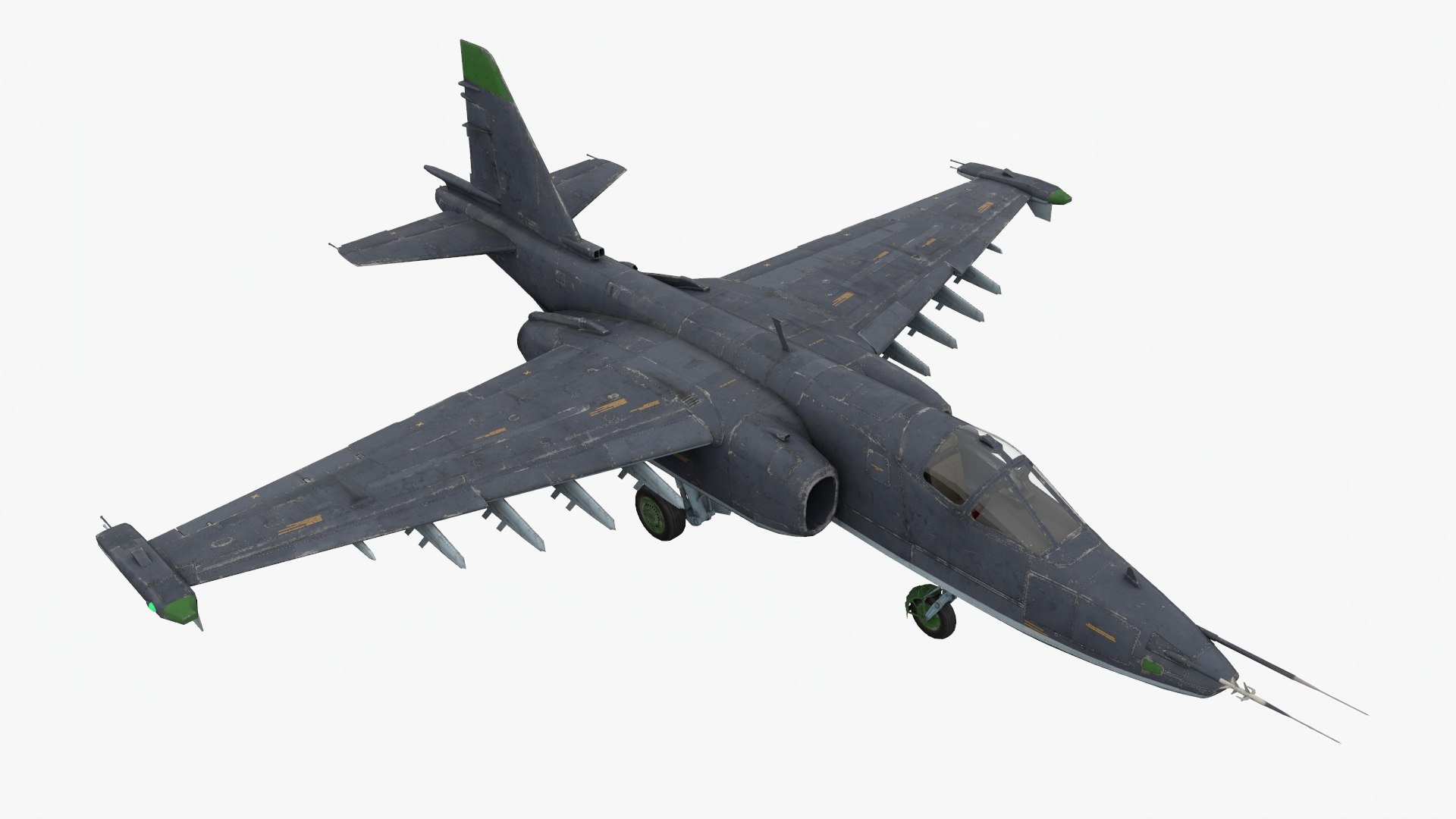 Detailed Attack Plane Su-25 3D - TurboSquid 1882893