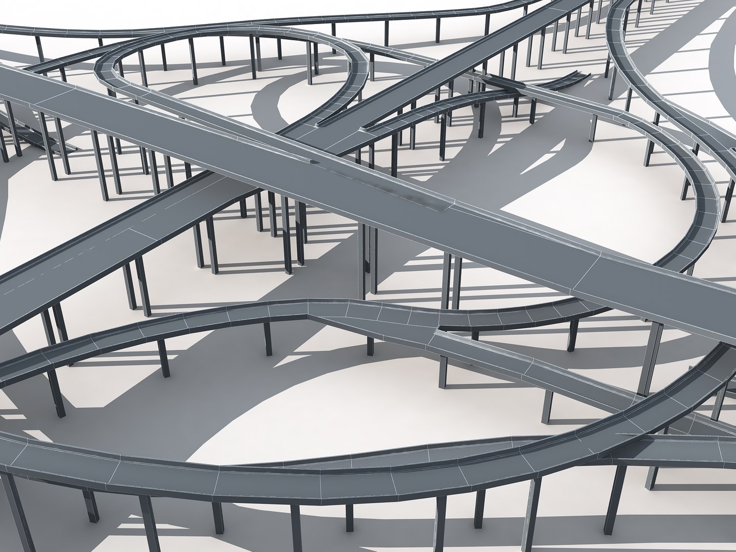 Viaduct Highway 3D Model - TurboSquid 1514315