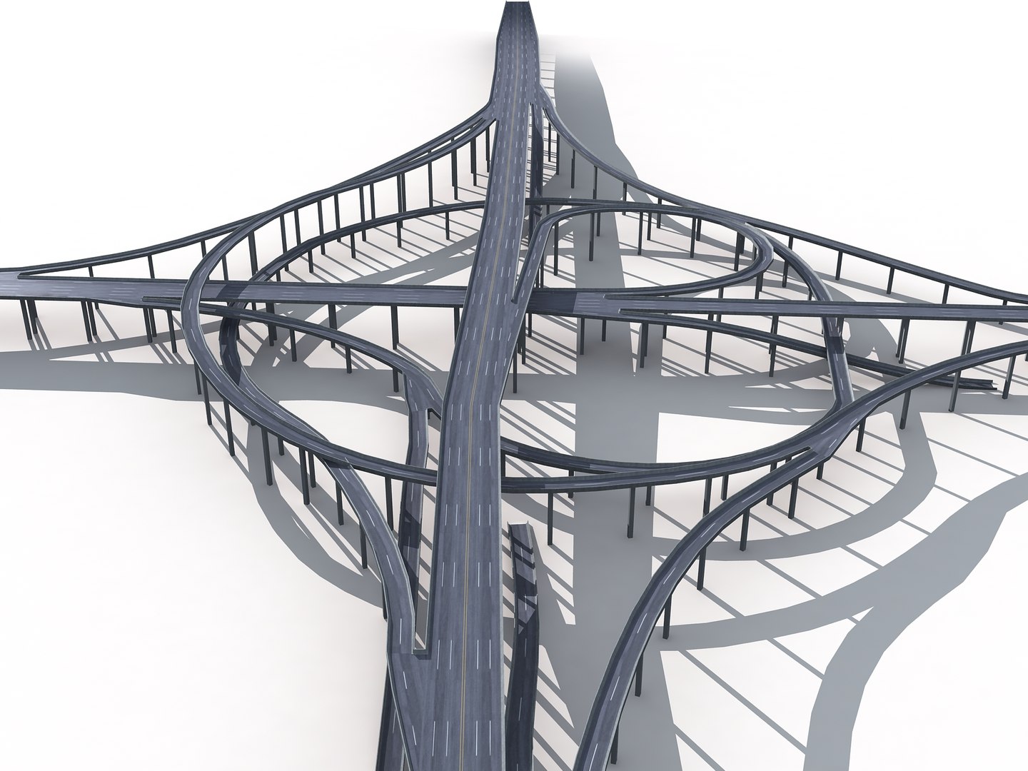 Viaduct Highway 3D Model - TurboSquid 1514315