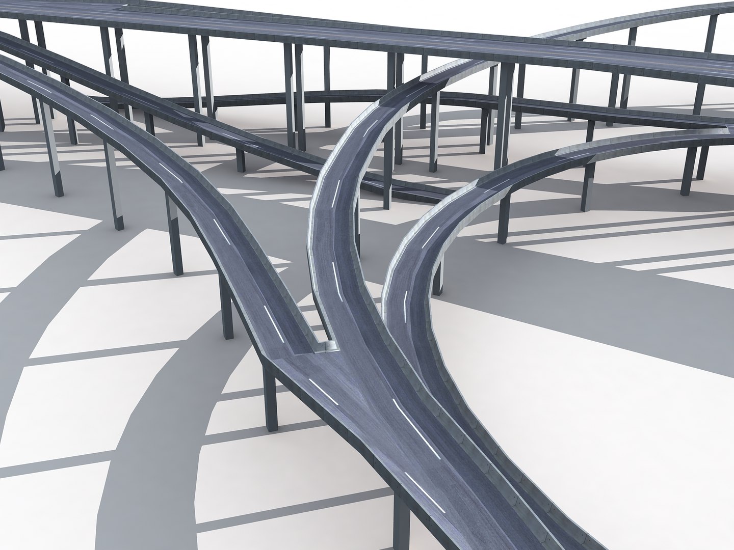 Viaduct Highway 3D Model - TurboSquid 1514315