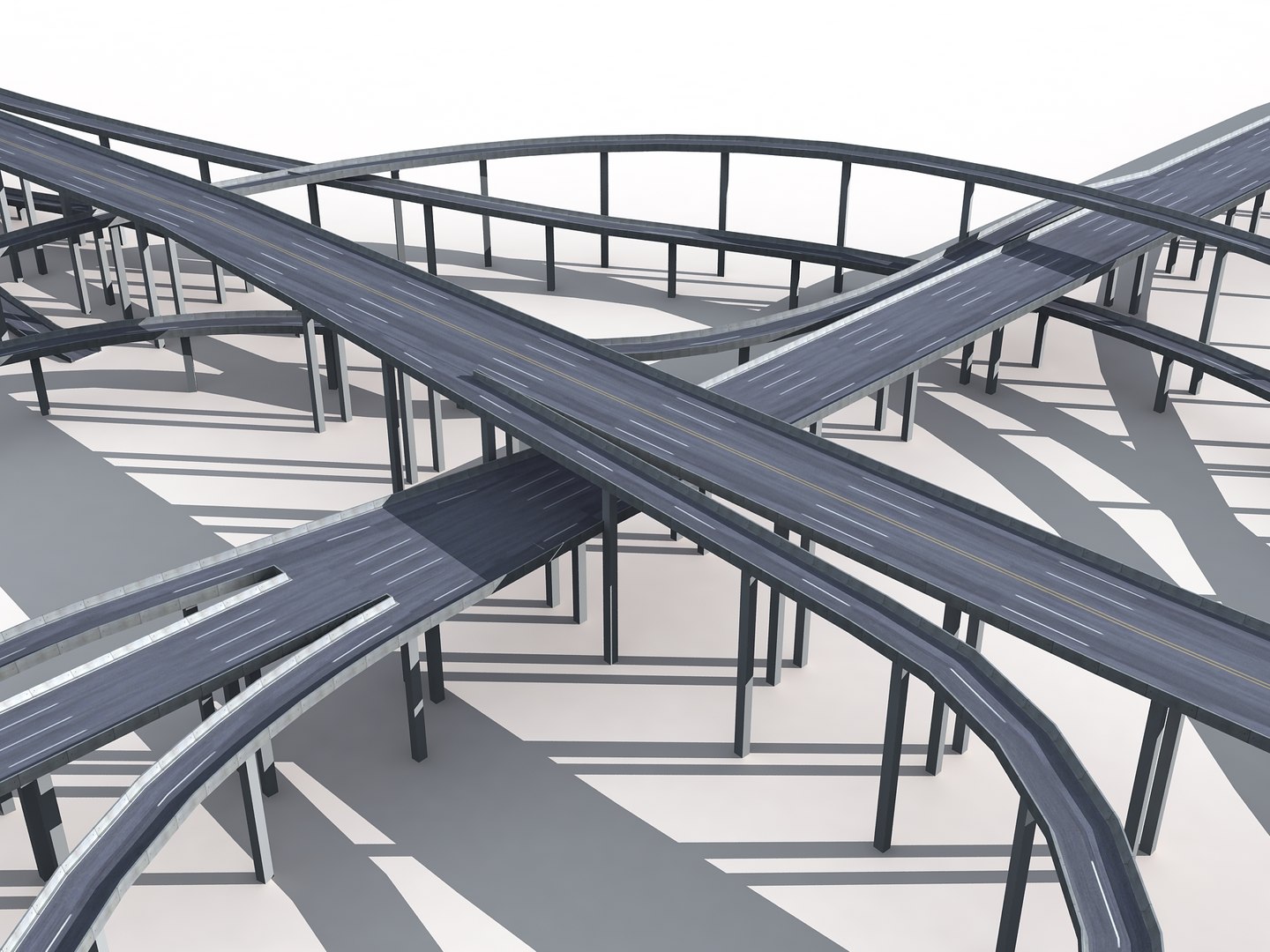 Viaduct Highway 3D Model - TurboSquid 1514315