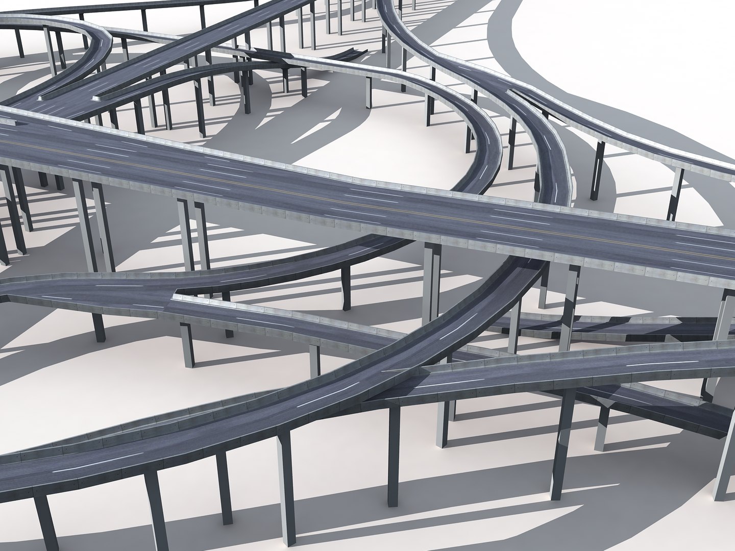 Viaduct Highway 3D Model - TurboSquid 1514315