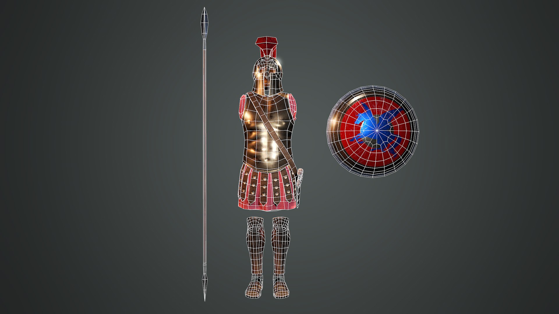 3D Model Ancient Greek Hoplite Armour - TurboSquid 1171308