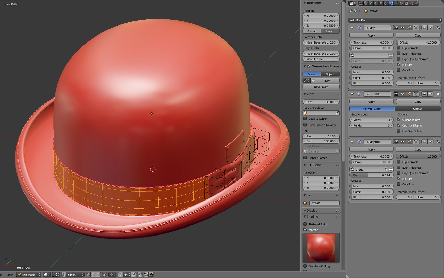 Bowler Hat 3D - TurboSquid 2150493