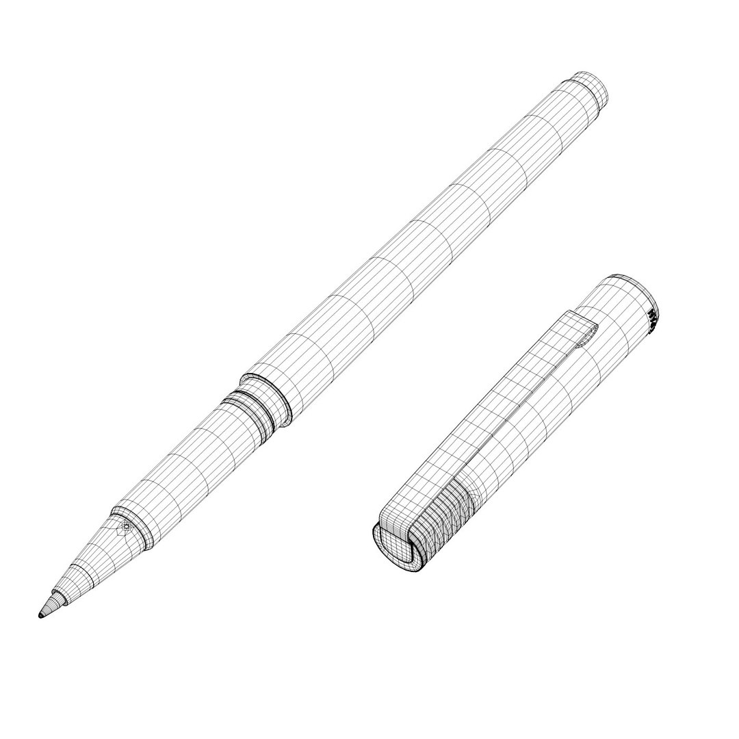 Closeup Uni Ball Pen 3D Model - TurboSquid 1649087