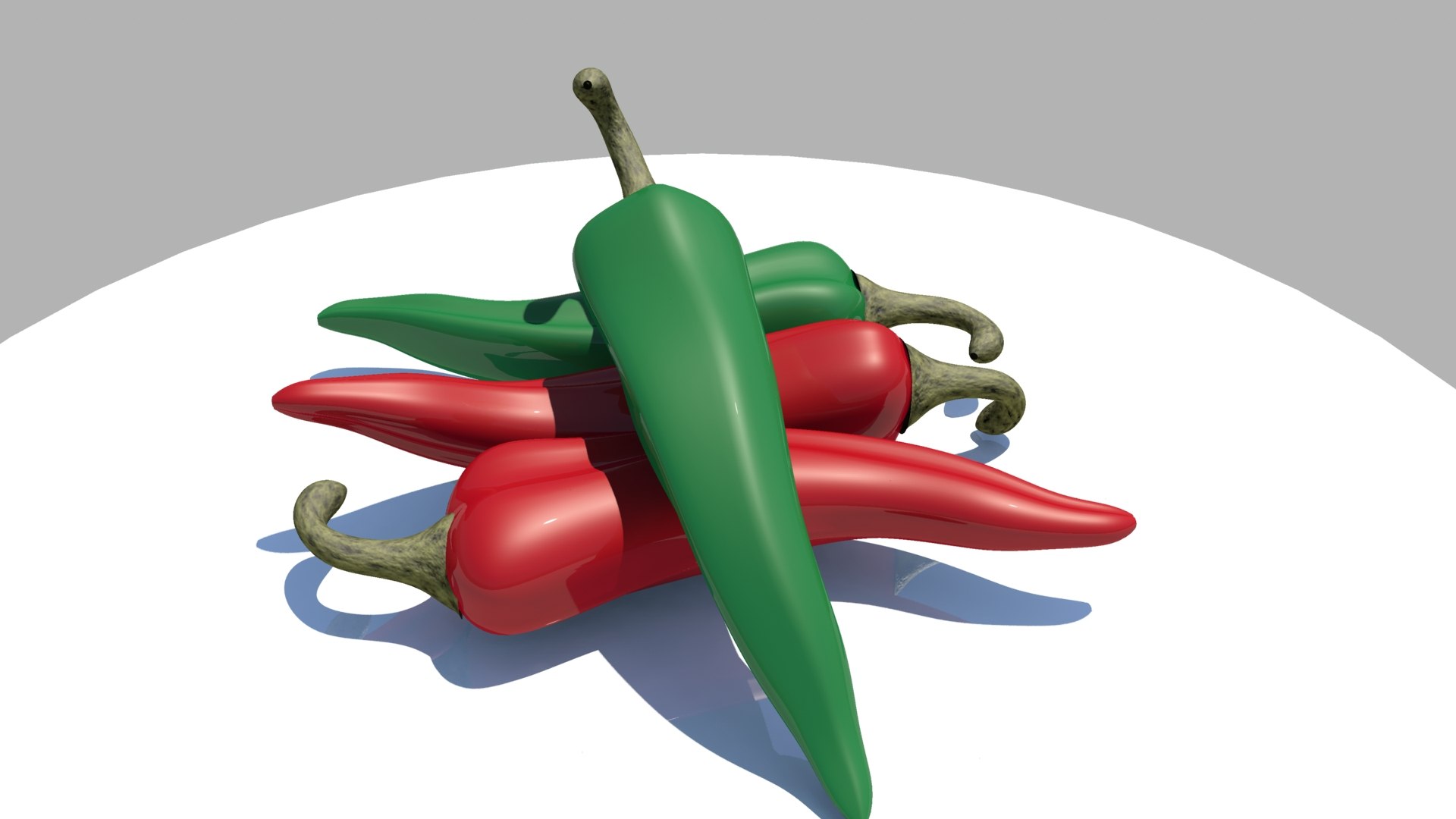 3d Chili Peppers