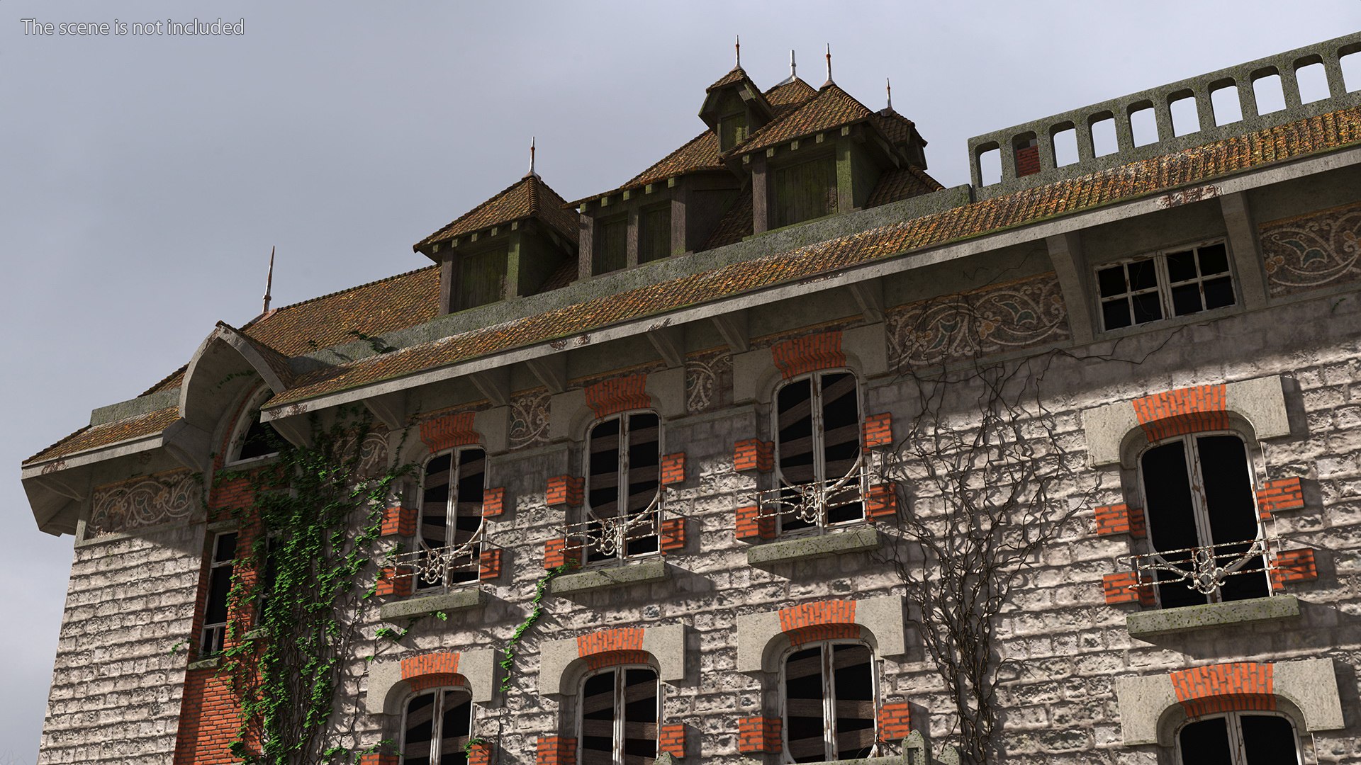 Old Spooky Mansion 3D model - TurboSquid 2101304