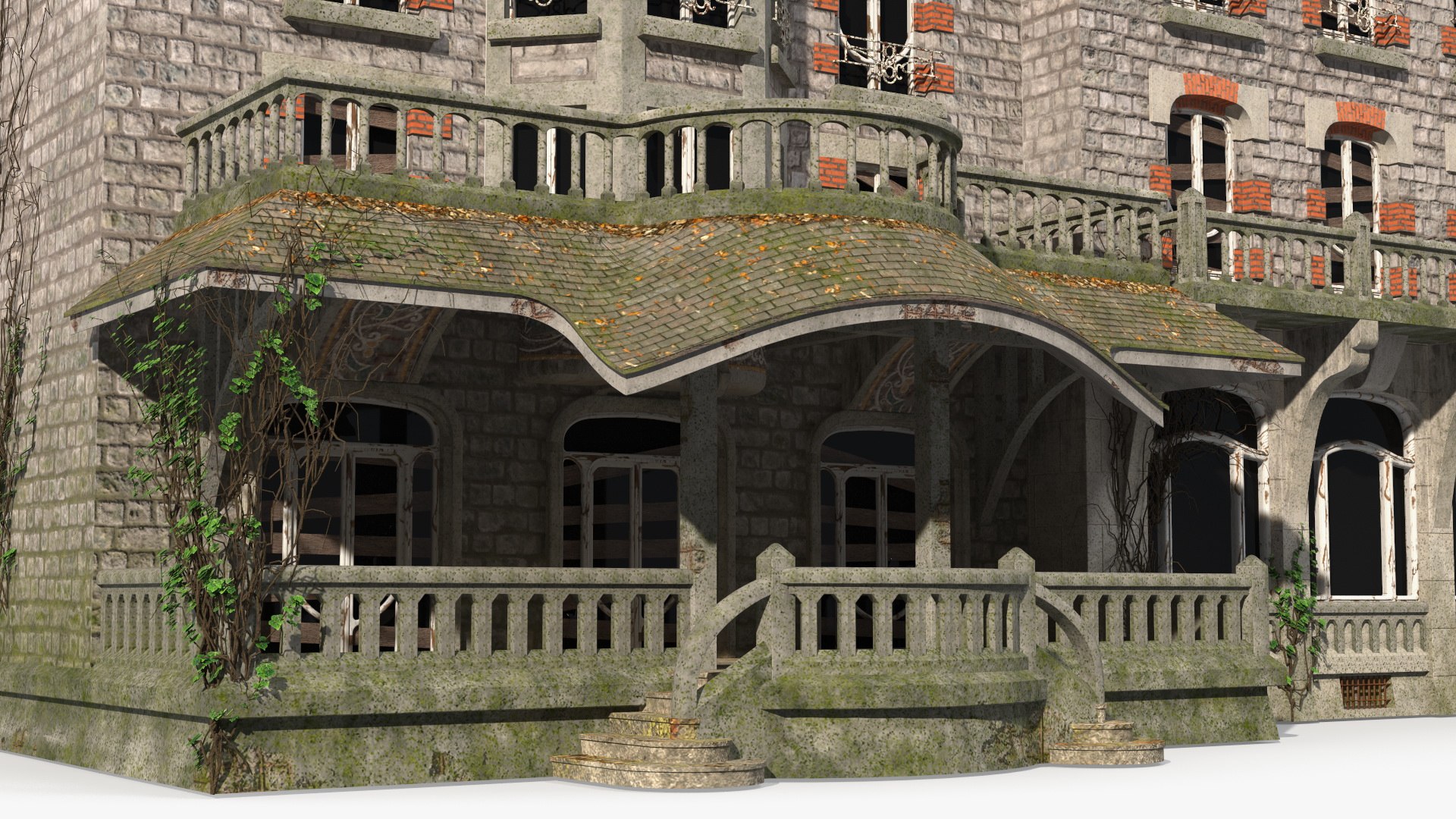 Old Spooky Mansion 3D model - TurboSquid 2101304