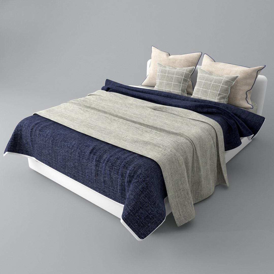Realistic Bed Model - TurboSquid 1341362
