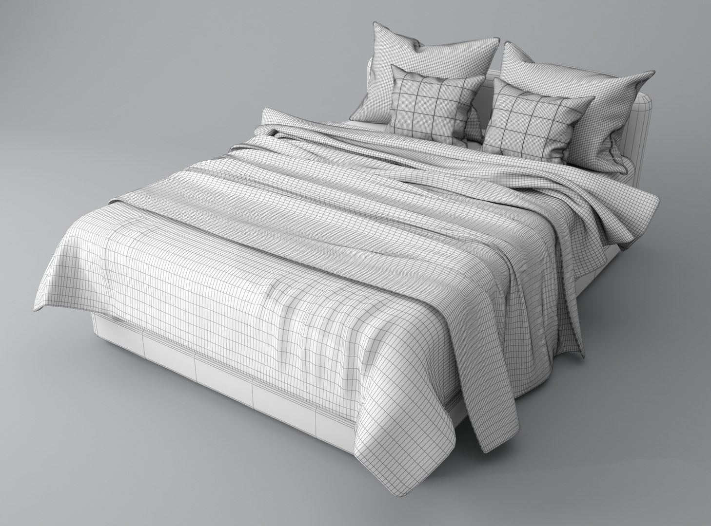 Realistic Bed Model - TurboSquid 1341362