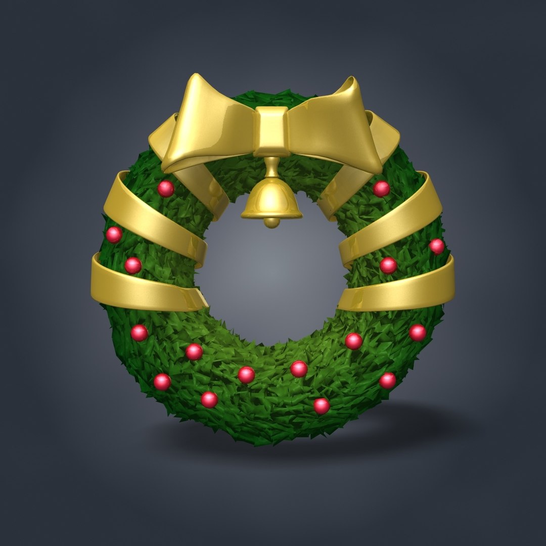 wreath icon statue 3d obj