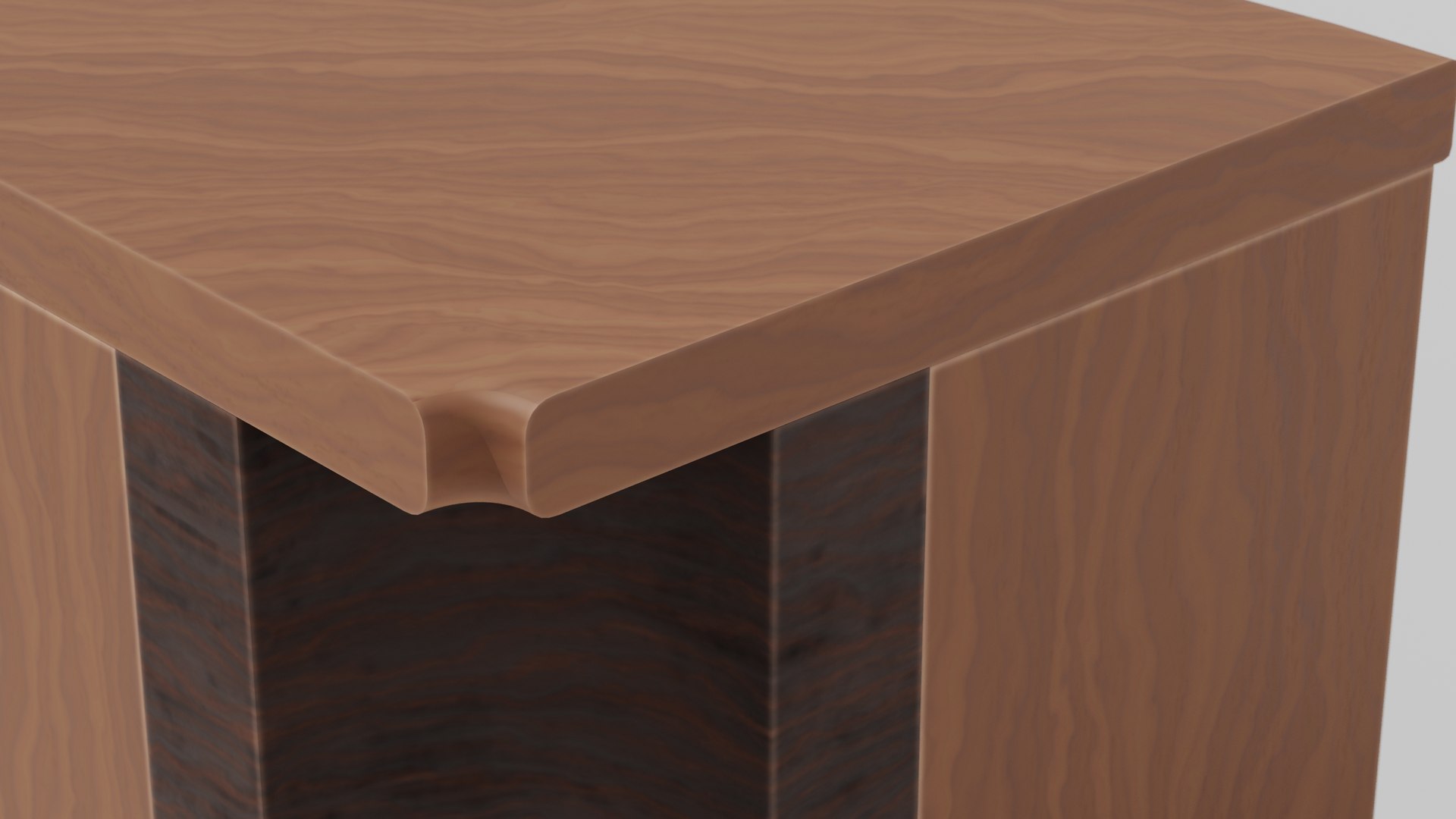 Japanese Furniture Kit - Counter 7 of 7 Inner Round Corner 3D model ...