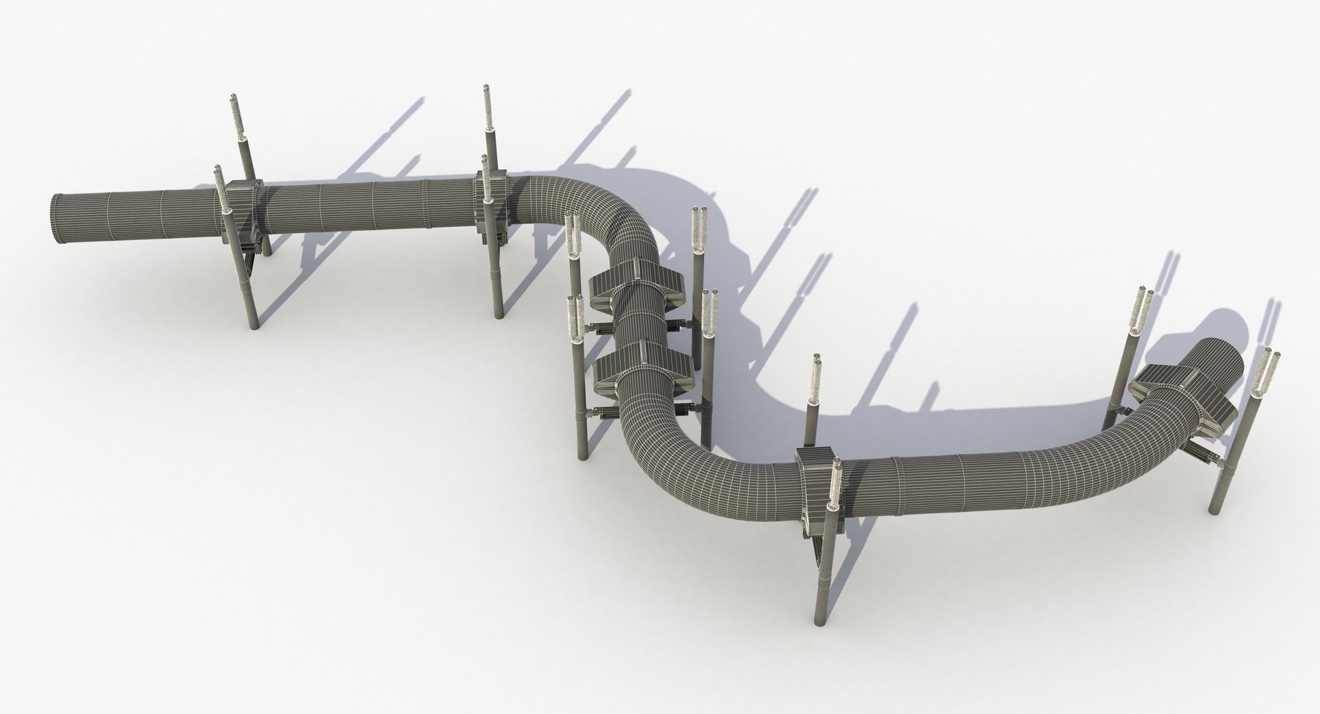 3D Modular Gas Pipeline 2 3D Model - TurboSquid 1959002