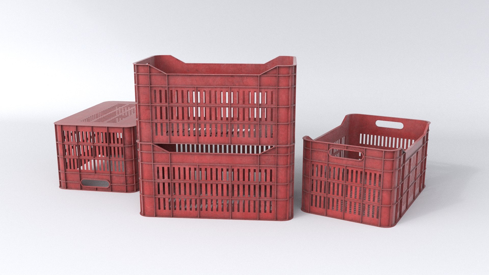 3D Plastic Crate Dirty HD Model - TurboSquid 2199105