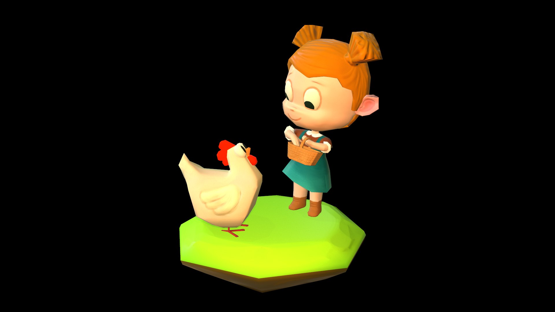 3D Rooster Girl Model - TurboSquid 1618557