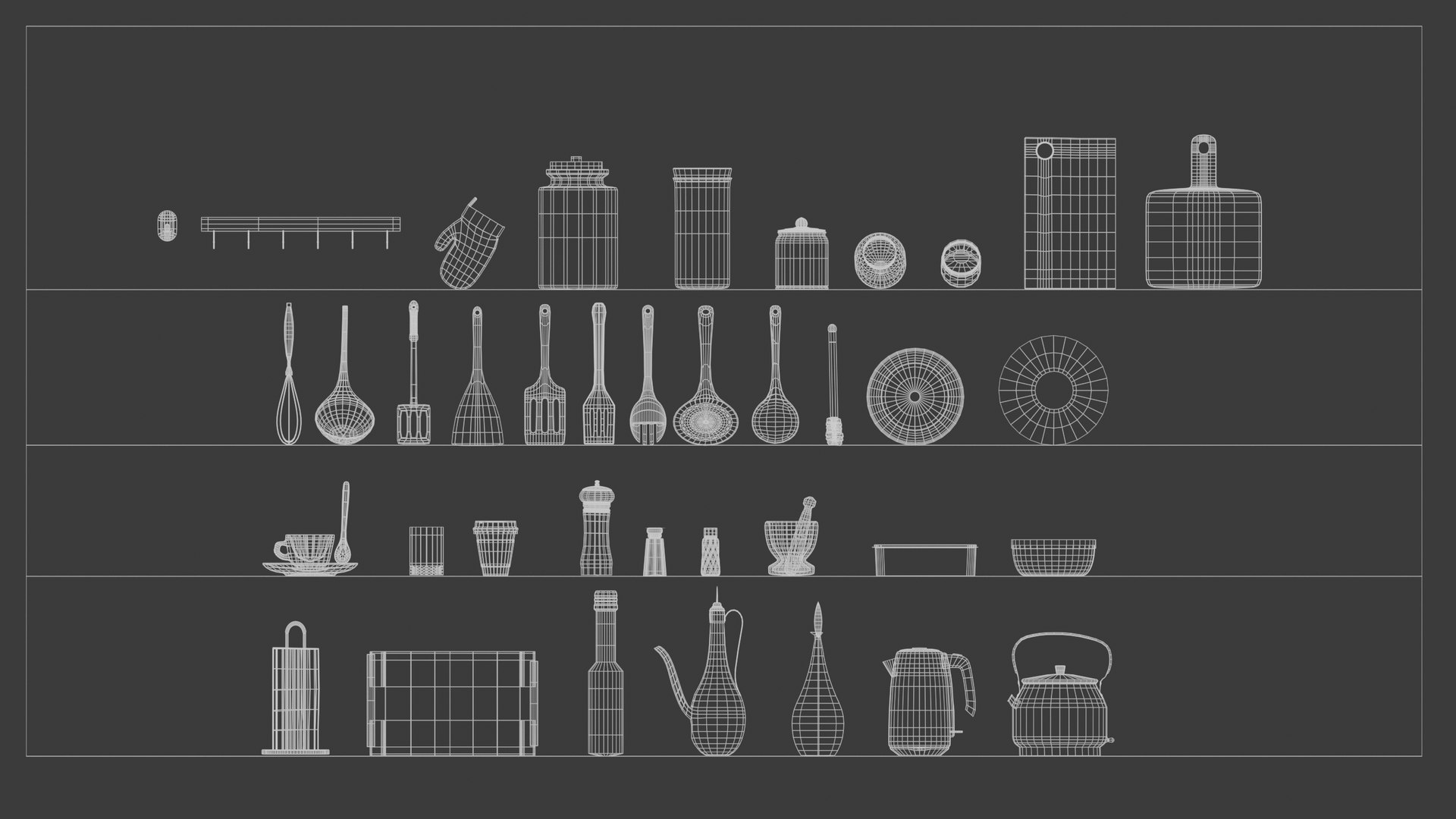 Low Poly Kitchen Props Set 3D Model - TurboSquid 2515024