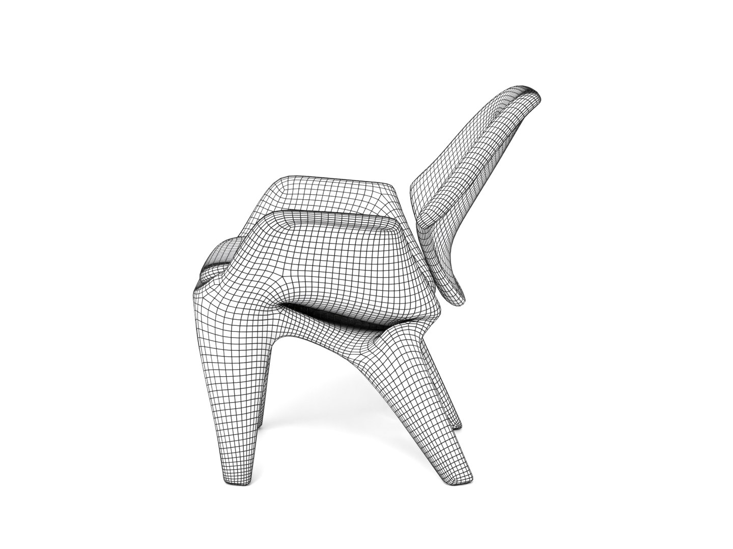 3D Fluid Futuristic Chair - TurboSquid 2513030