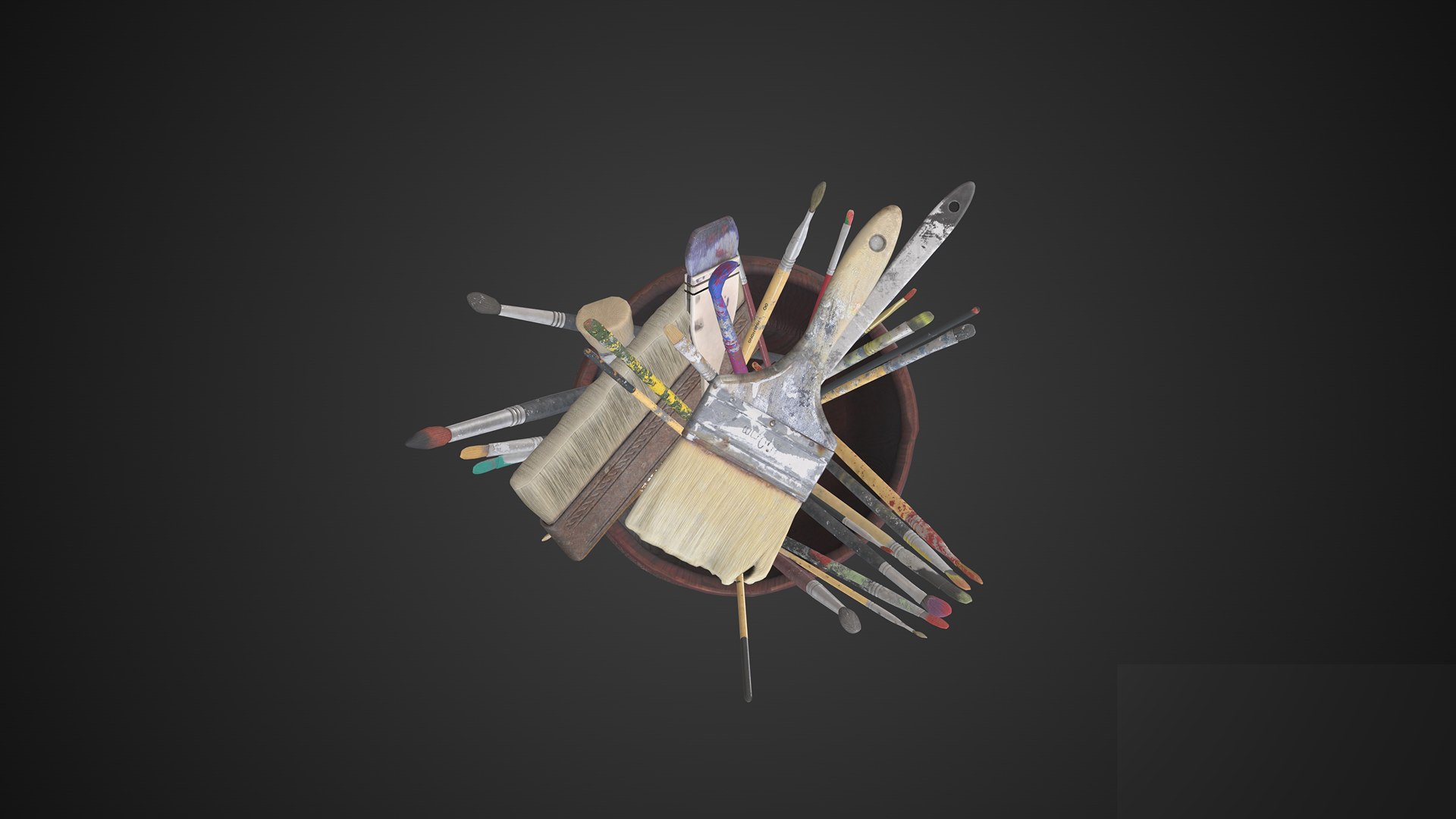 3D Game Ready Brush And Basket Set Model - TurboSquid 2056443 3D Game Ready Brush And Basket Set Model - TurboSquid 2056443