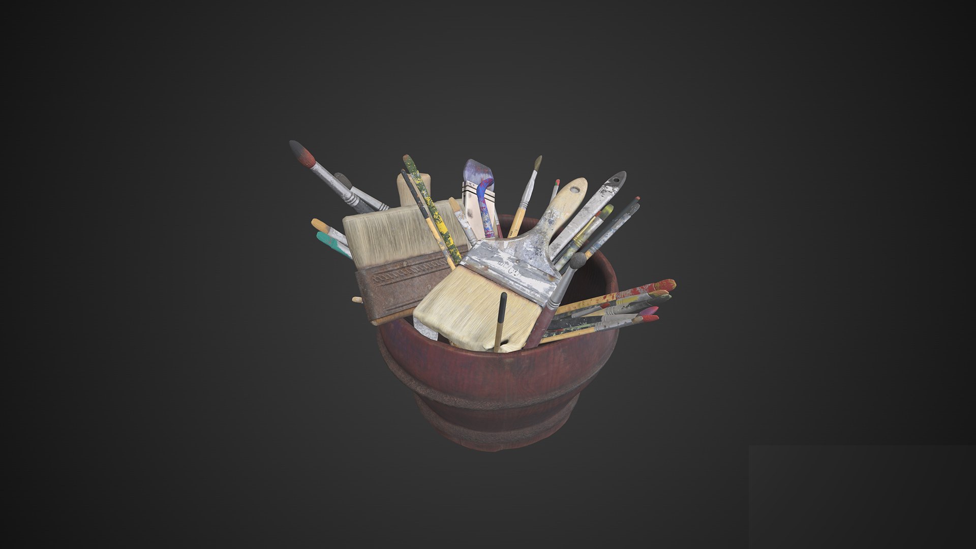 3D Game Ready Brush And Basket Set Model - TurboSquid 2056443 3D Game Ready Brush And Basket Set Model - TurboSquid 2056443