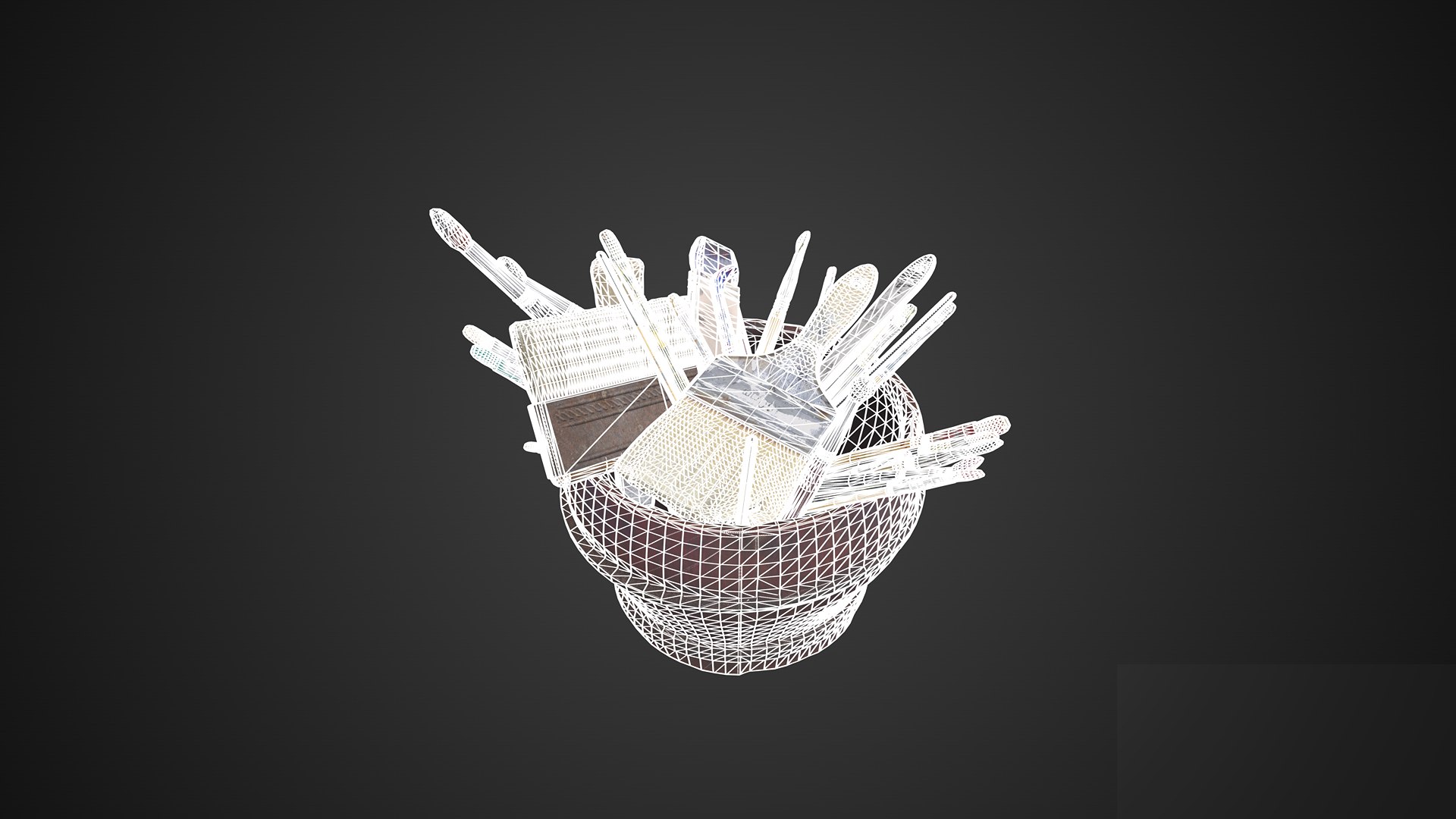 3D Game Ready Brush And Basket Set Model - TurboSquid 2056443 3D Game Ready Brush And Basket Set Model - TurboSquid 2056443