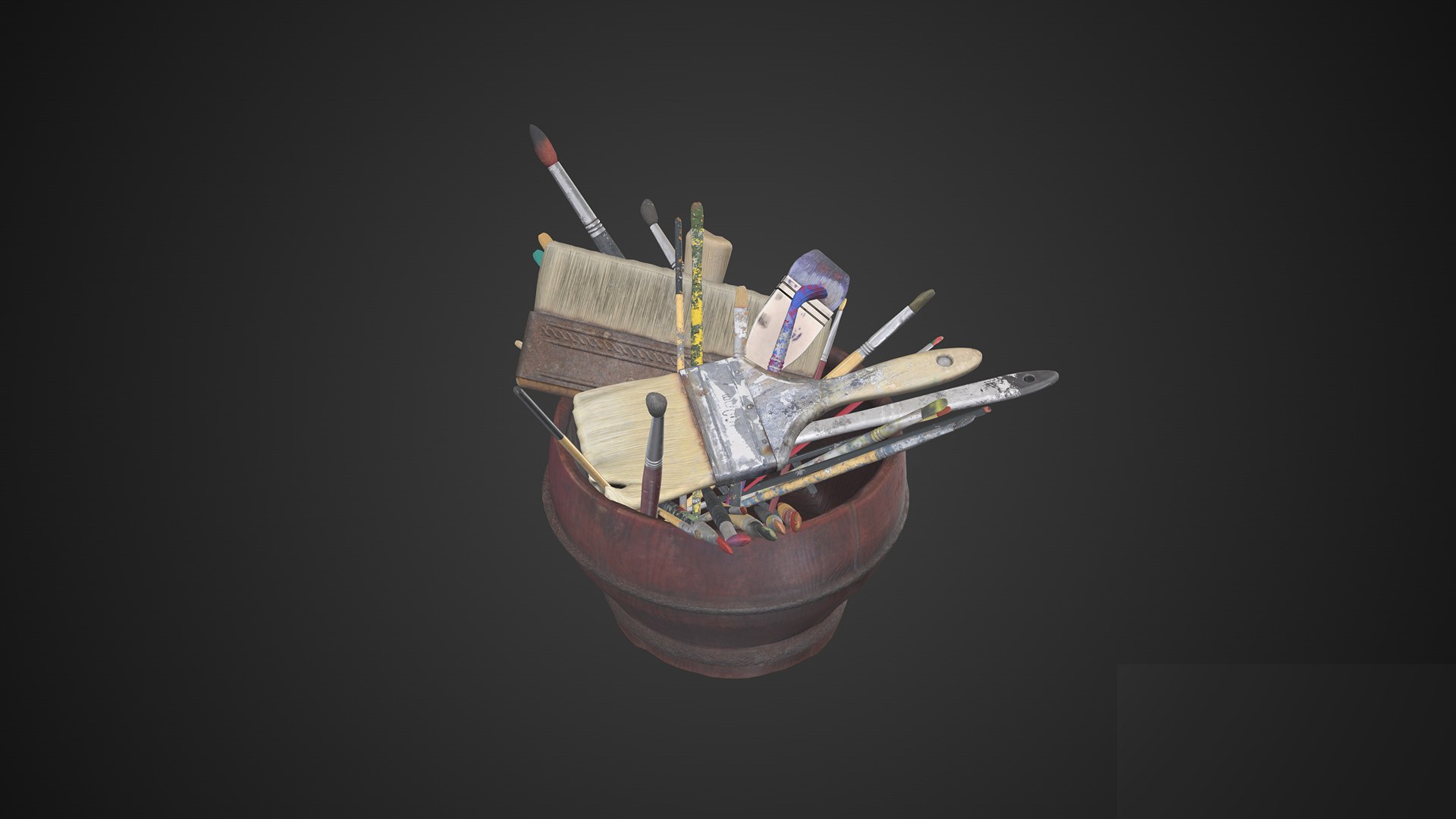 3D Game Ready Brush And Basket Set Model - TurboSquid 2056443 3D Game Ready Brush And Basket Set Model - TurboSquid 2056443