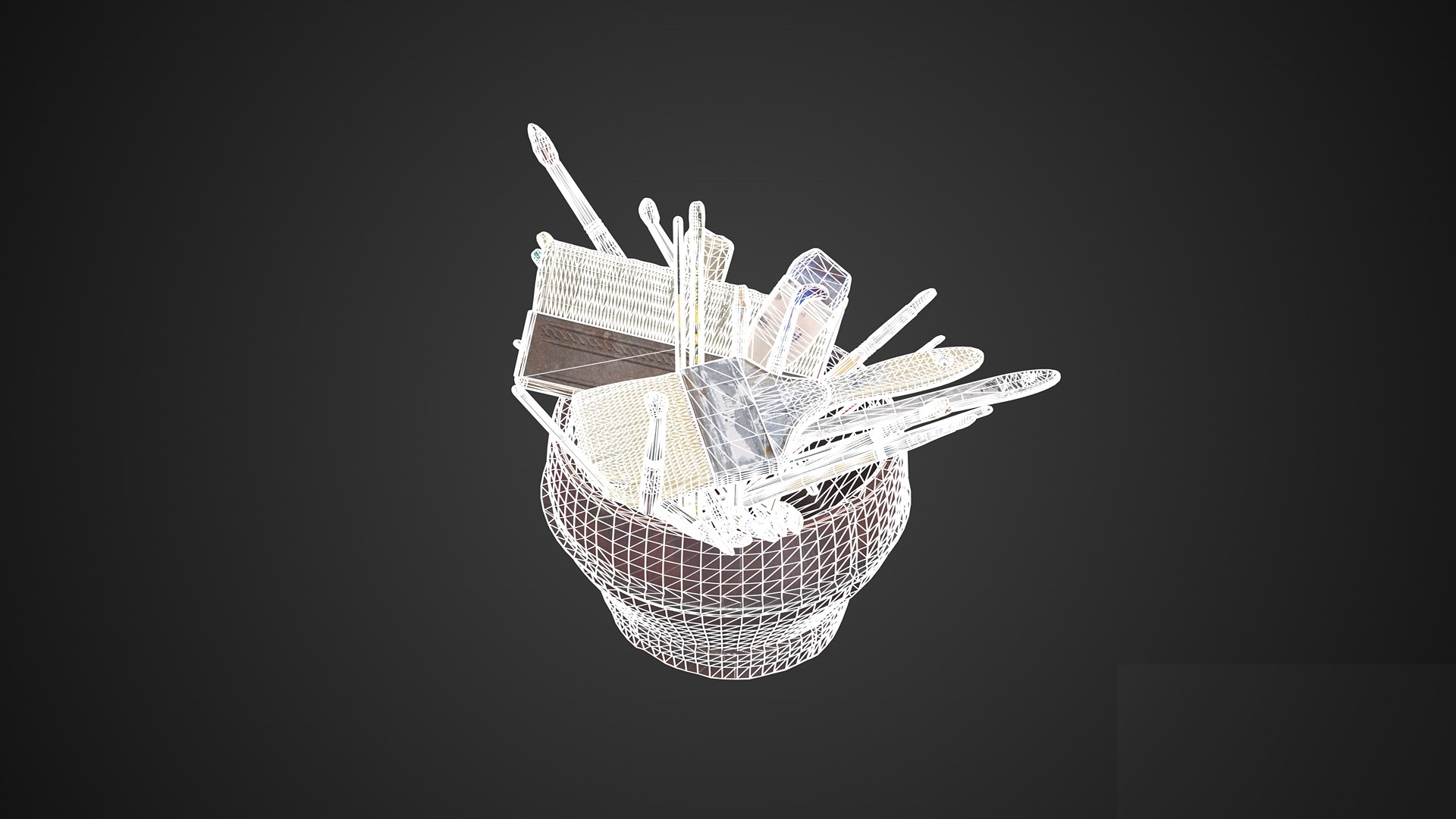 3D Game Ready Brush And Basket Set Model - TurboSquid 2056443 3D Game Ready Brush And Basket Set Model - TurboSquid 2056443