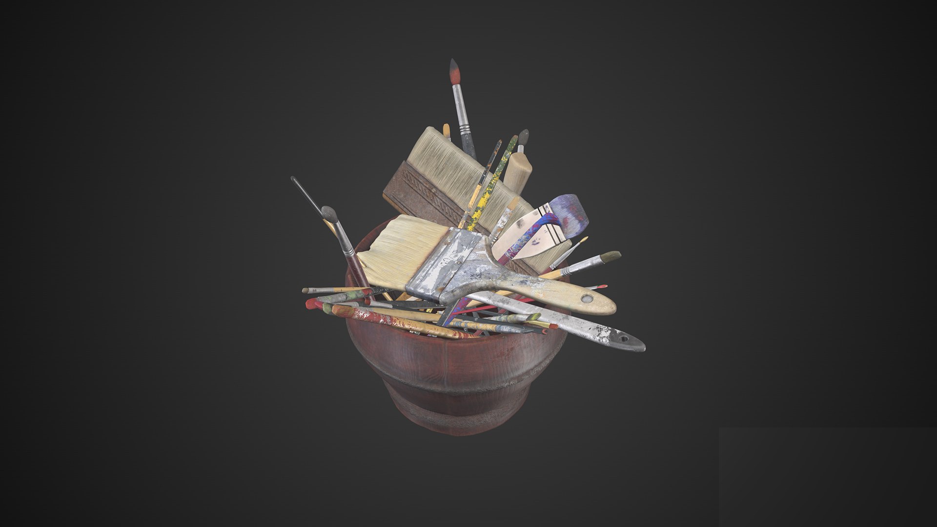 3D Game Ready Brush And Basket Set Model - TurboSquid 2056443 3D Game Ready Brush And Basket Set Model - TurboSquid 2056443