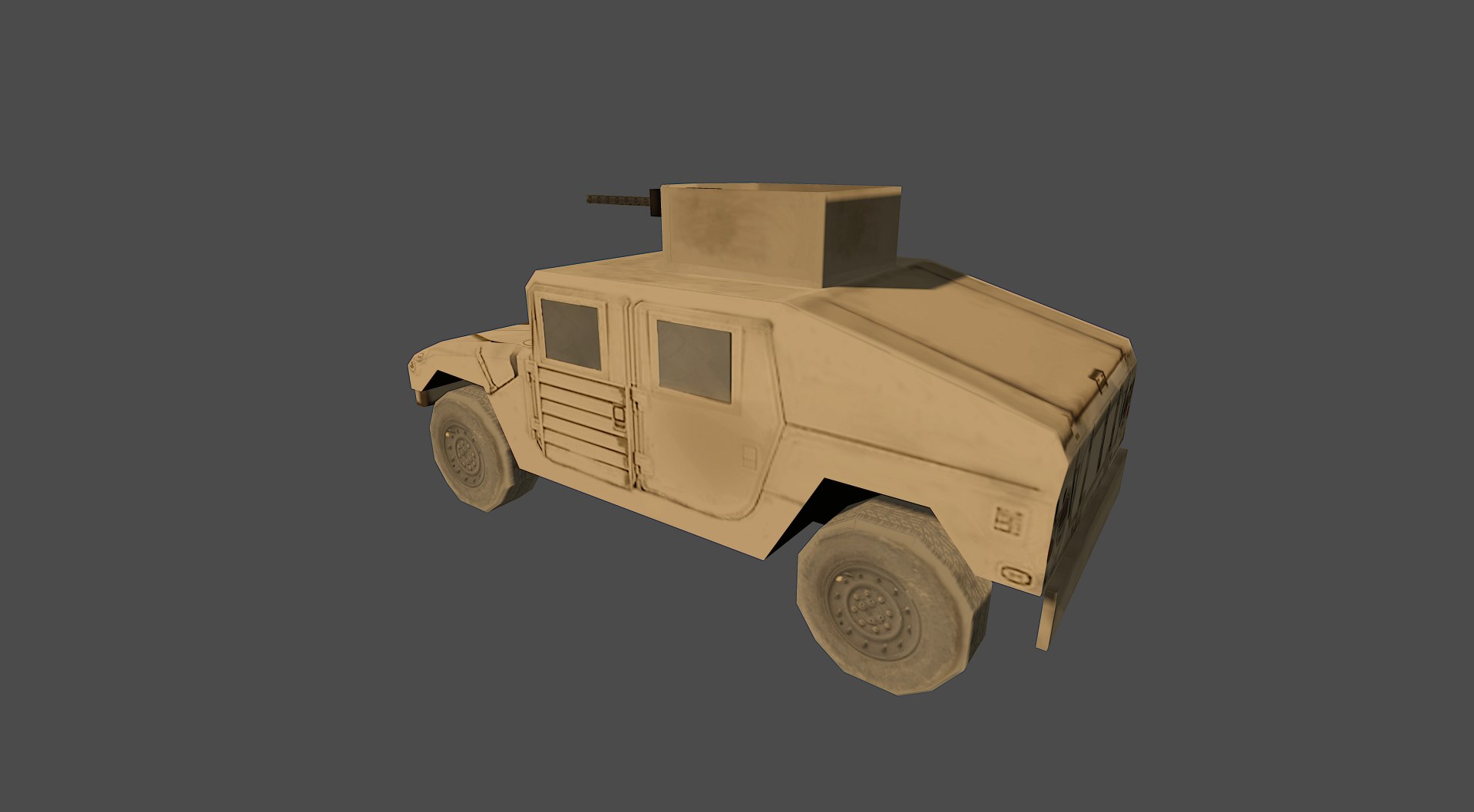 Humvee Hand Painted 3d Model