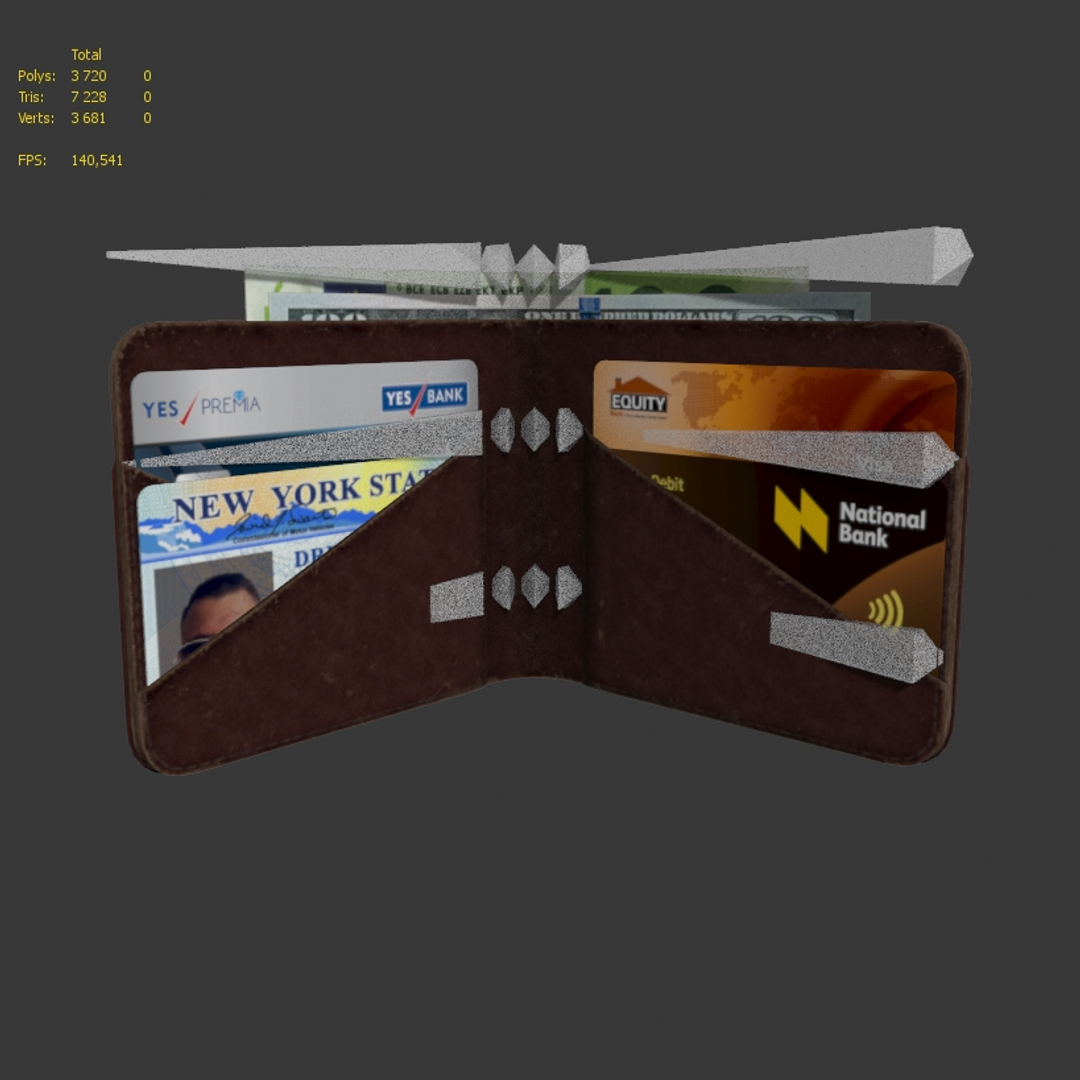 Realistic Wallet Animation 3D Model - TurboSquid 1423218