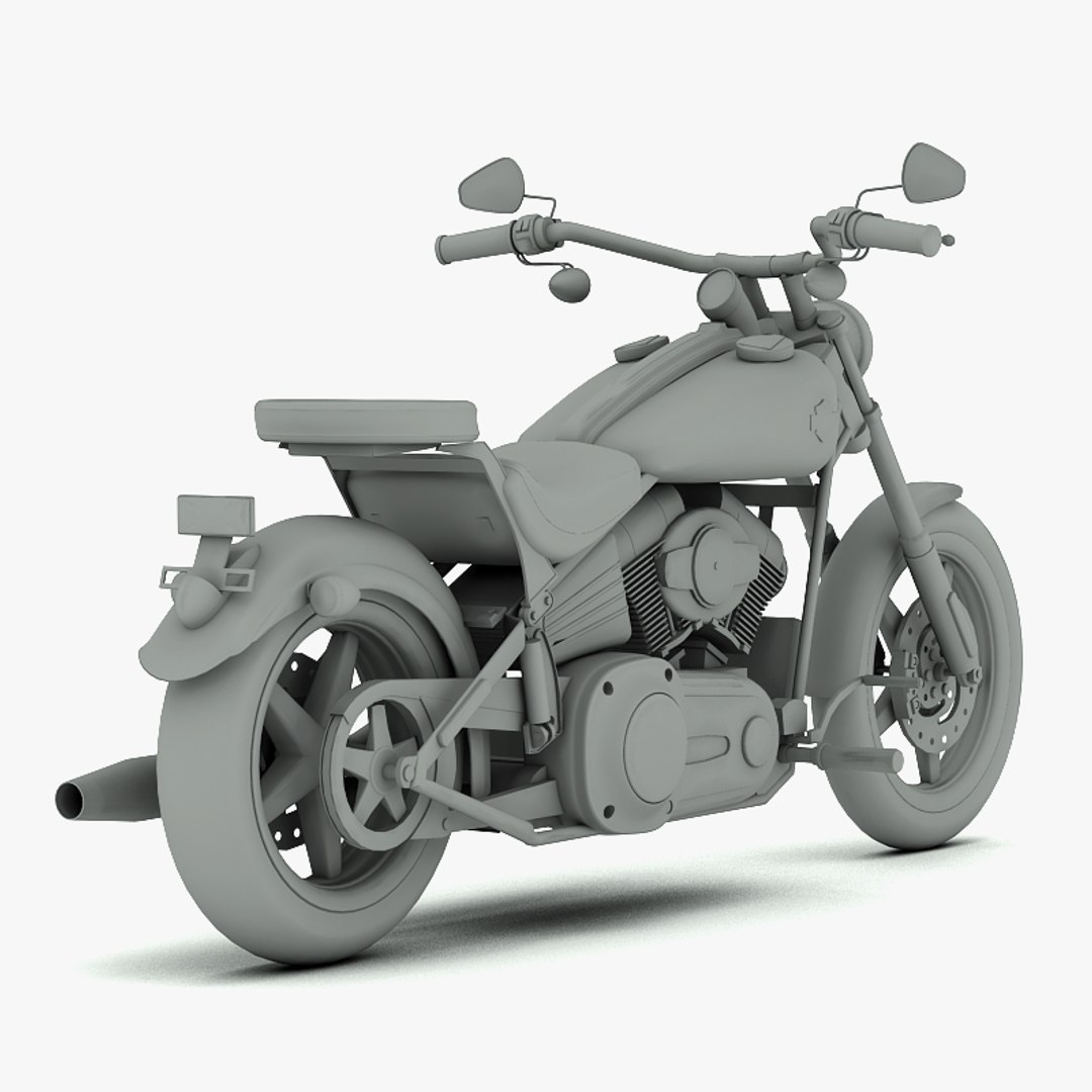 harley davidson rocker 3d model