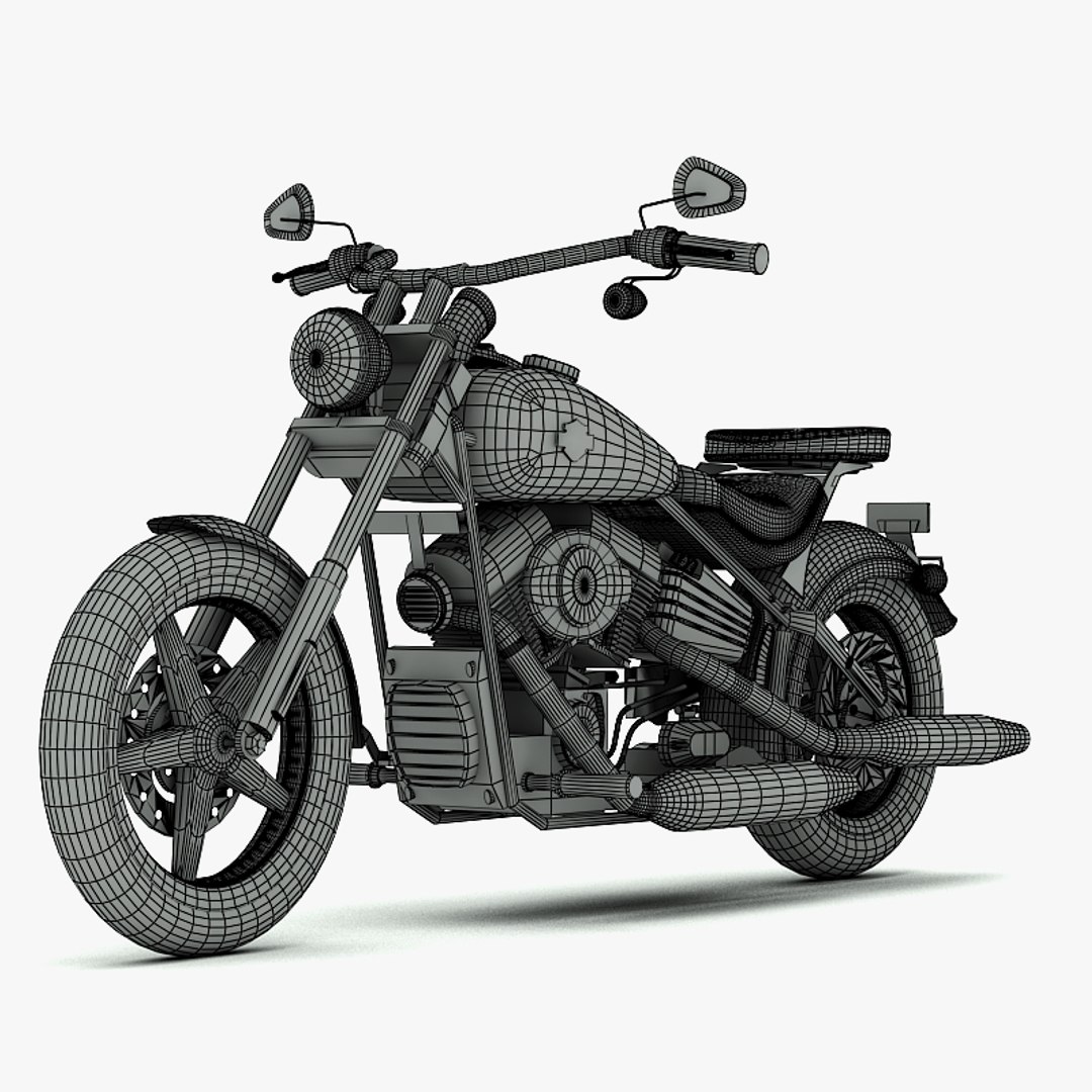 harley davidson rocker 3d model