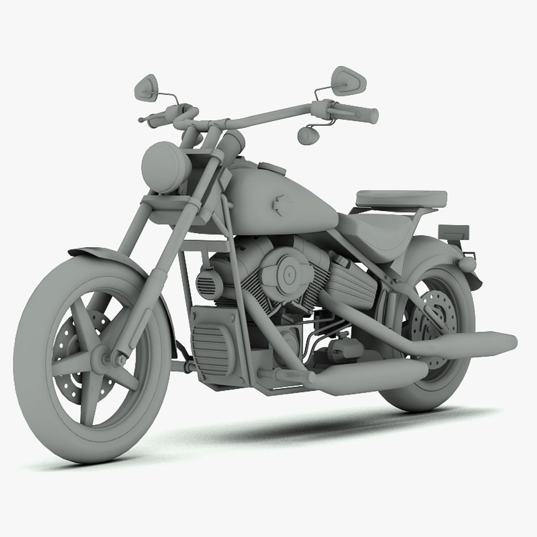 harley davidson rocker 3d model