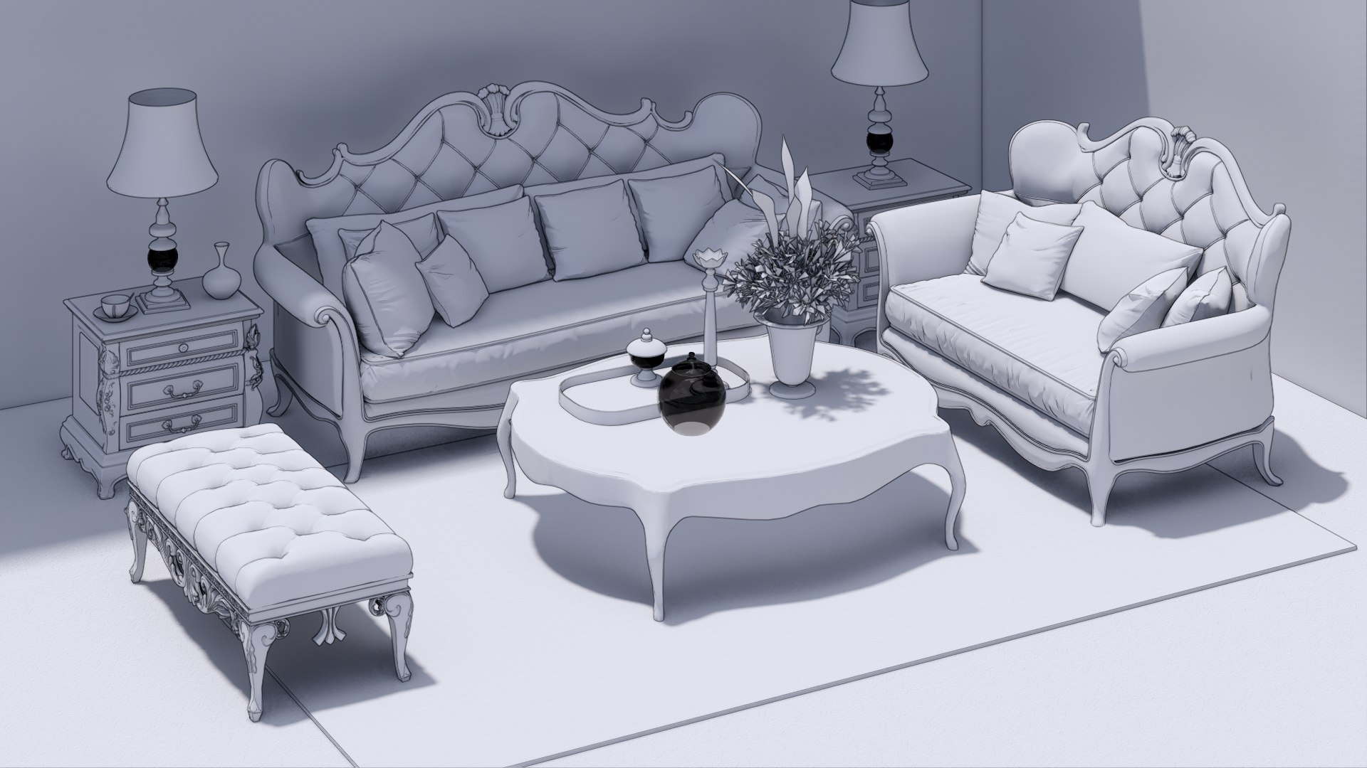 Classic setting area revit 3D model - TurboSquid 1485789