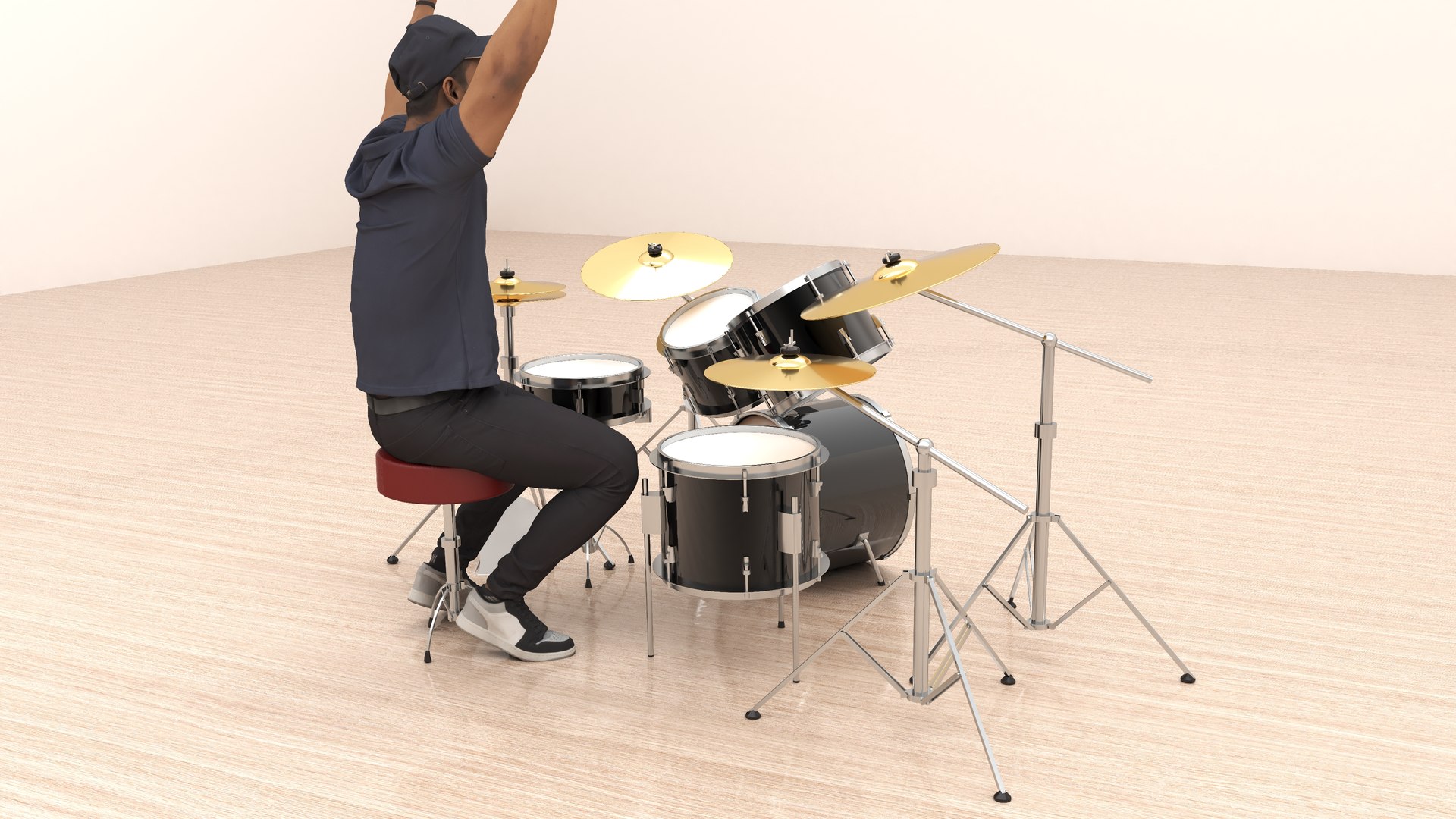 3D Model Drummer 4K - TurboSquid 2376250