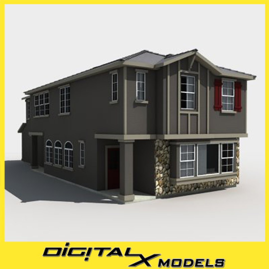 3d subdivision house model