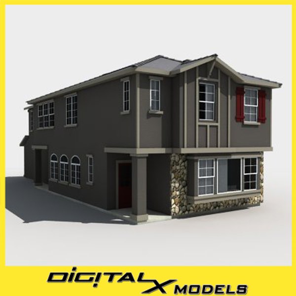 3d subdivision house model