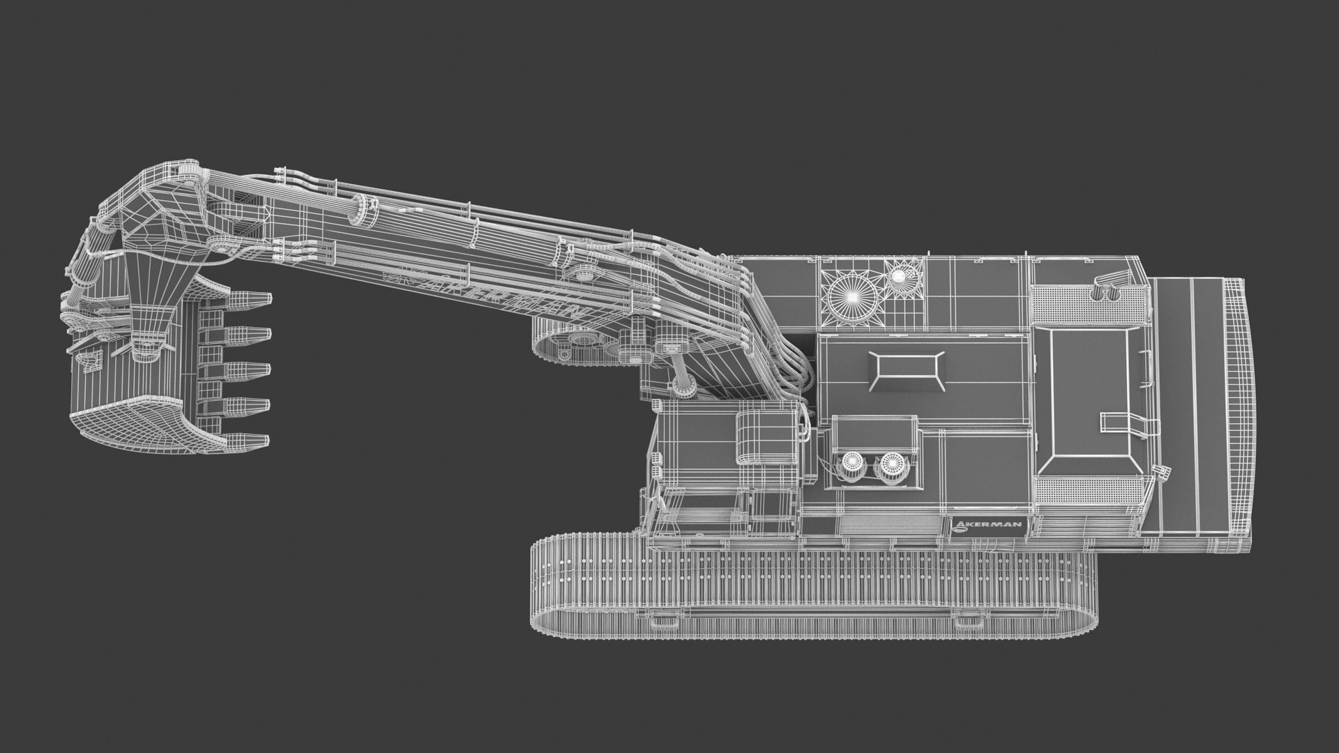 3D Akerman H25D Backhoe Excavator Model - TurboSquid 2001040