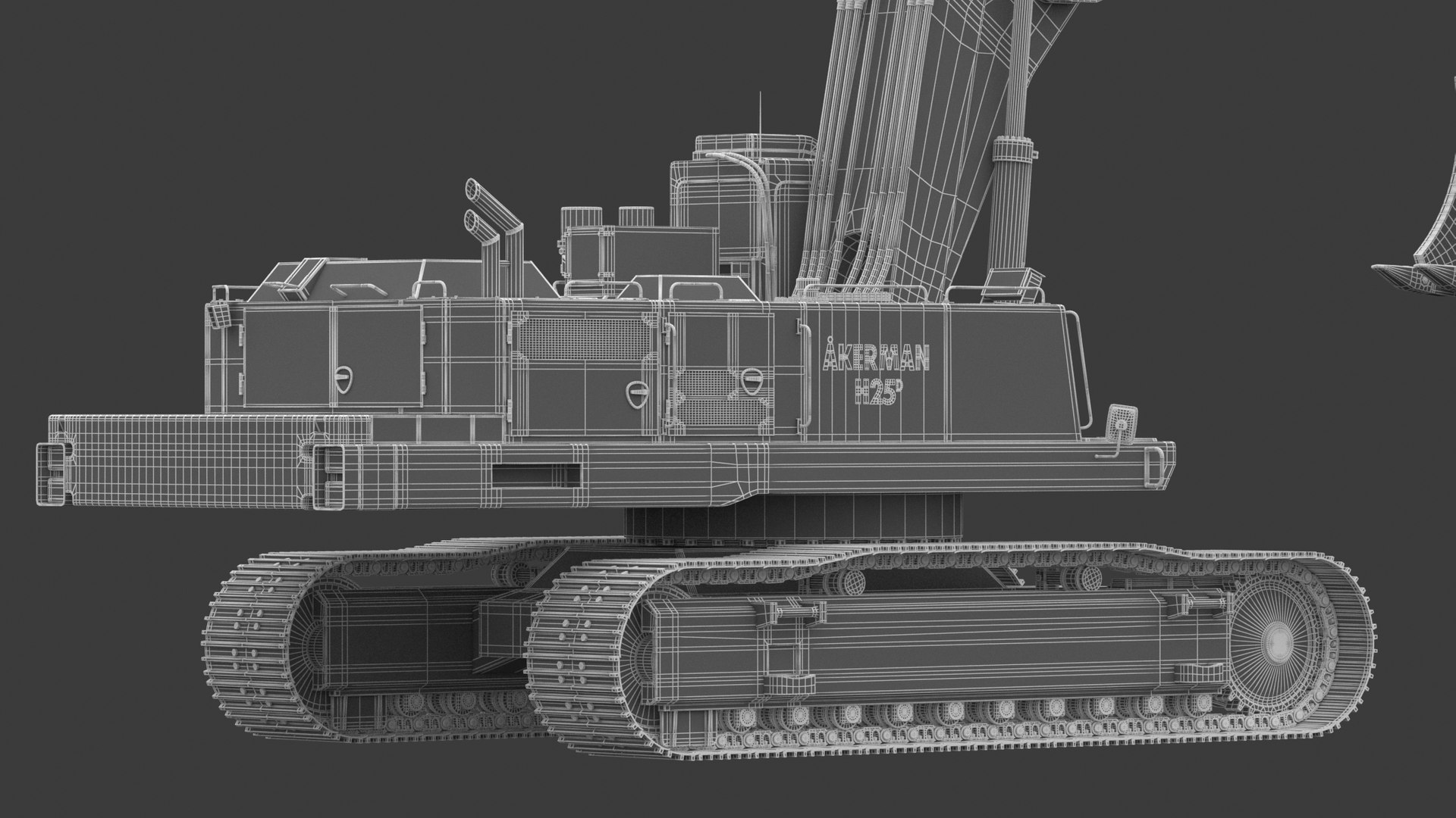 3D Akerman H25D Backhoe Excavator Model - TurboSquid 2001040
