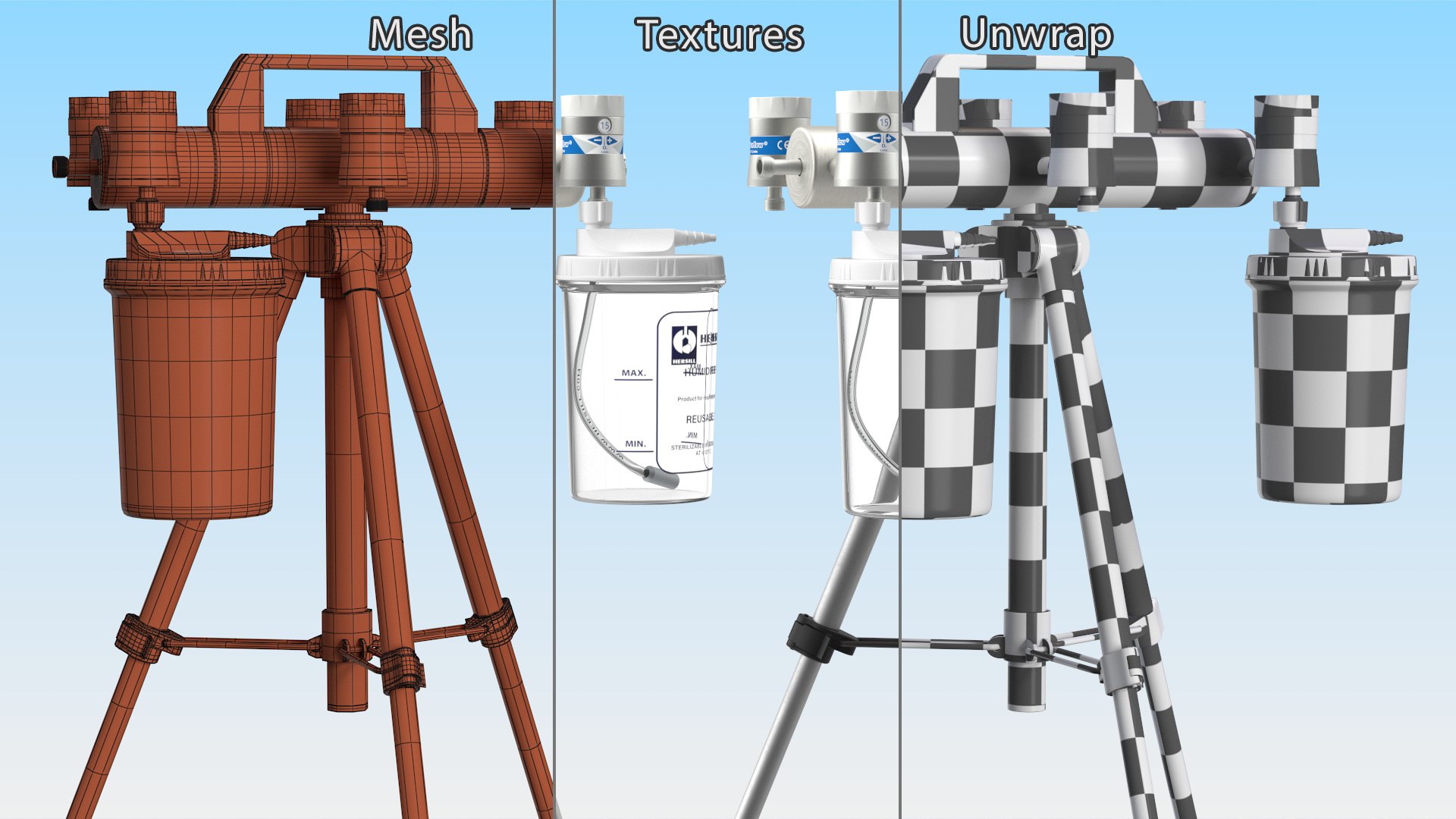 Oxygen Portable System For 6 Patients 3D Model - TurboSquid 2134696