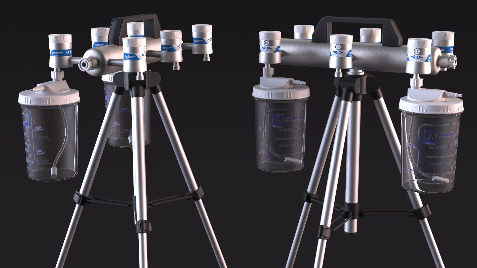 Oxygen Portable System For 6 Patients 3D Model - TurboSquid 2134696