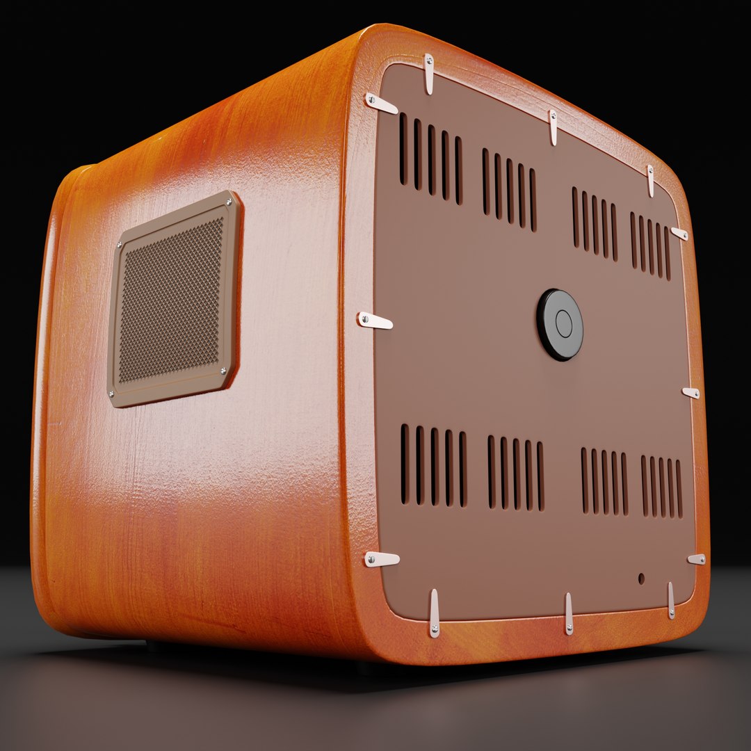 Vintage Wood TV 3D - TurboSquid 2069086
