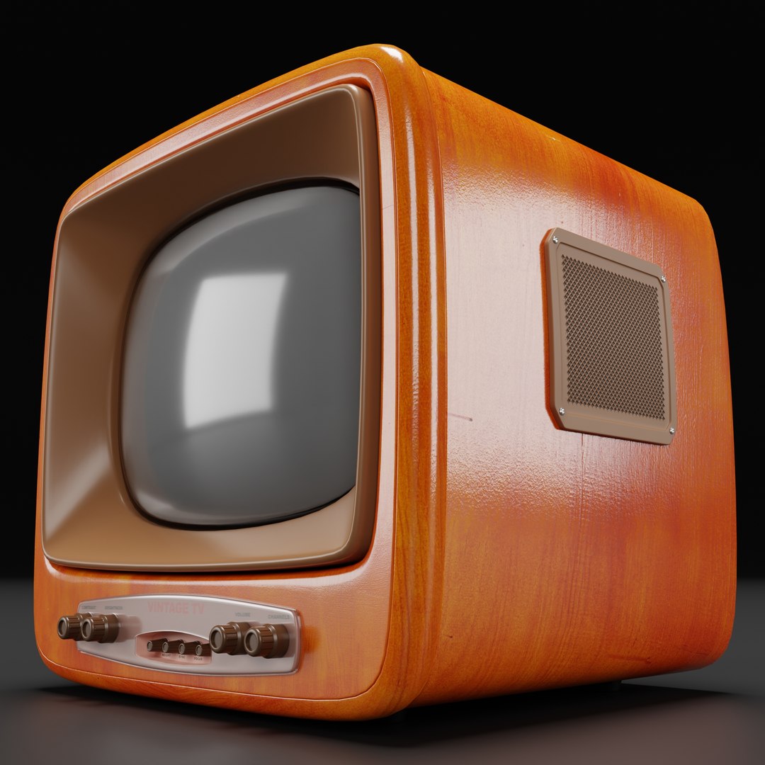Vintage Wood TV 3D - TurboSquid 2069086